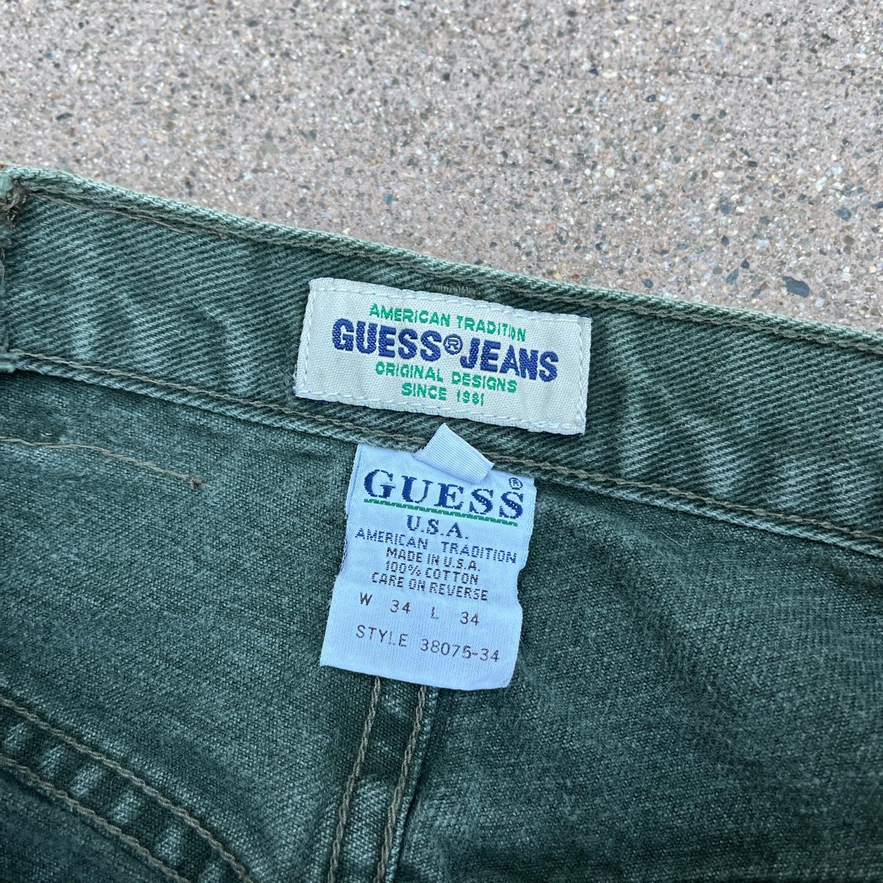 Guess Men's Green Jeans | Depop