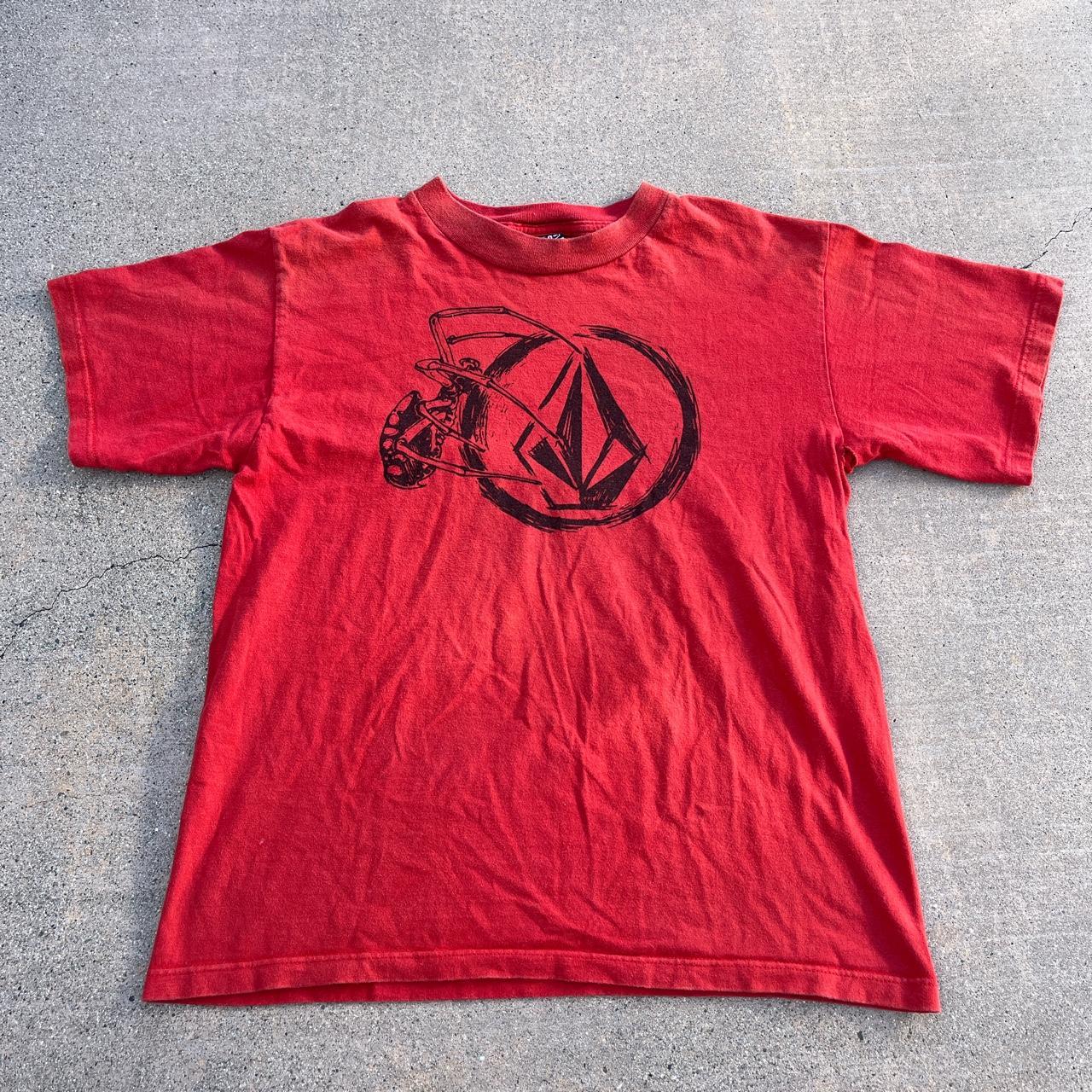 SICK Y2K Spider Volcom Orange/Red Tee in perfect... - Depop