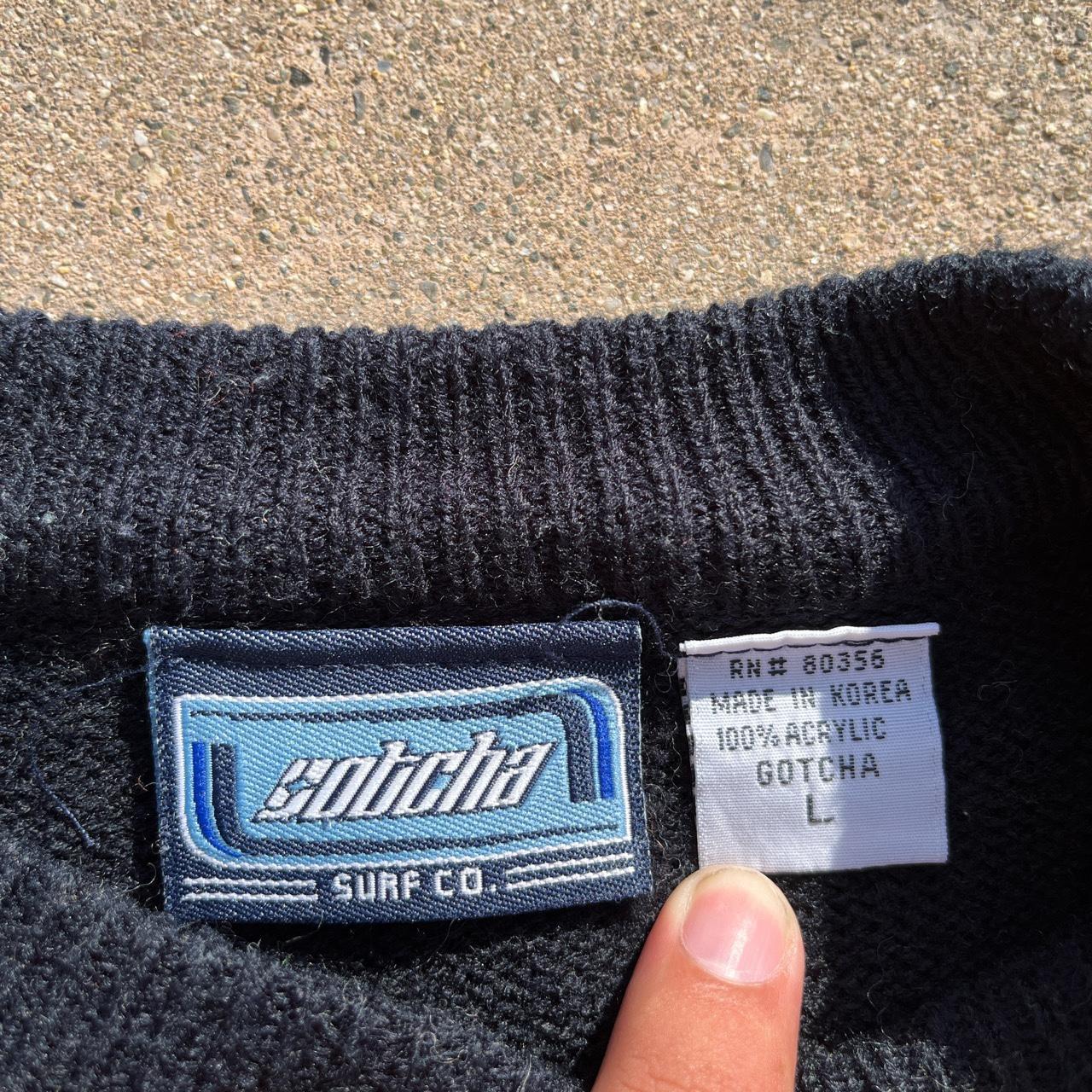 90s Gotcha Surf Knit Sweater. Size large. #vintage... - Depop