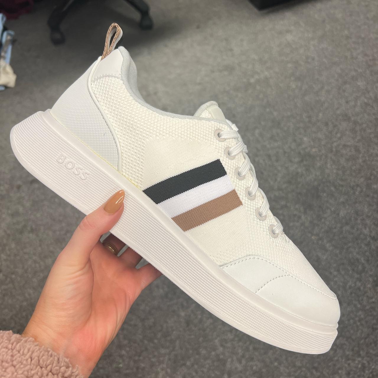 Boss Bulton Trainers. Brand new in box. Glue showing... - Depop