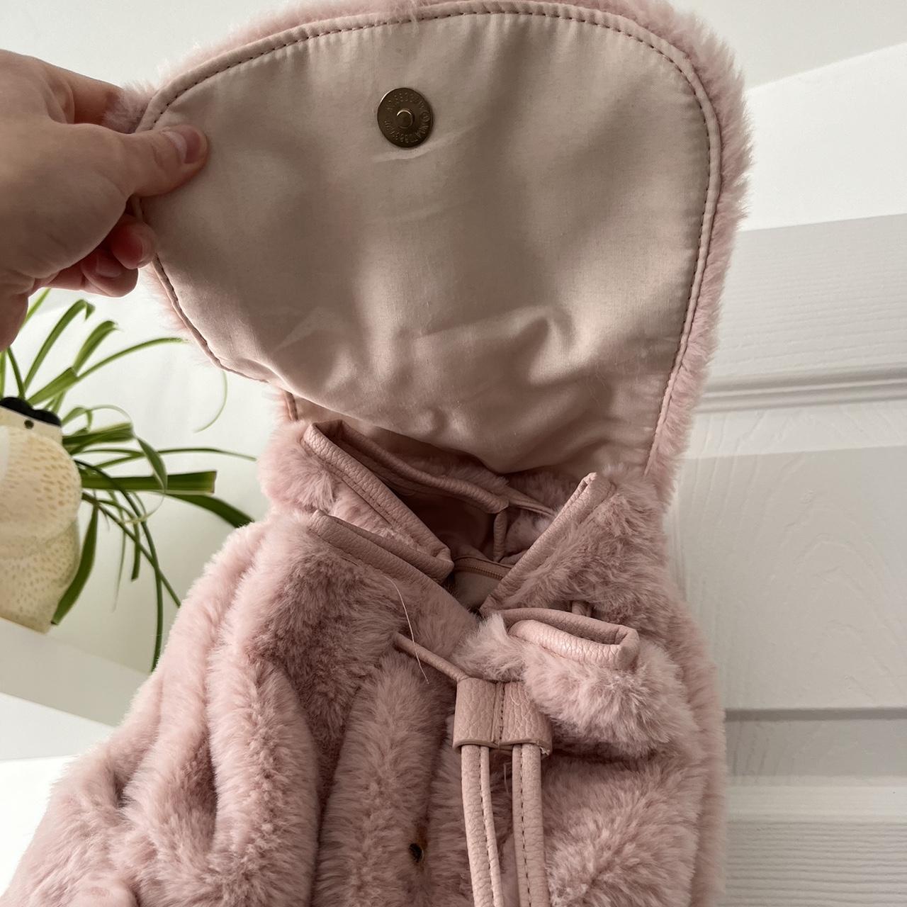 Pink fluffy backpack. So cute for festivals. Used... - Depop