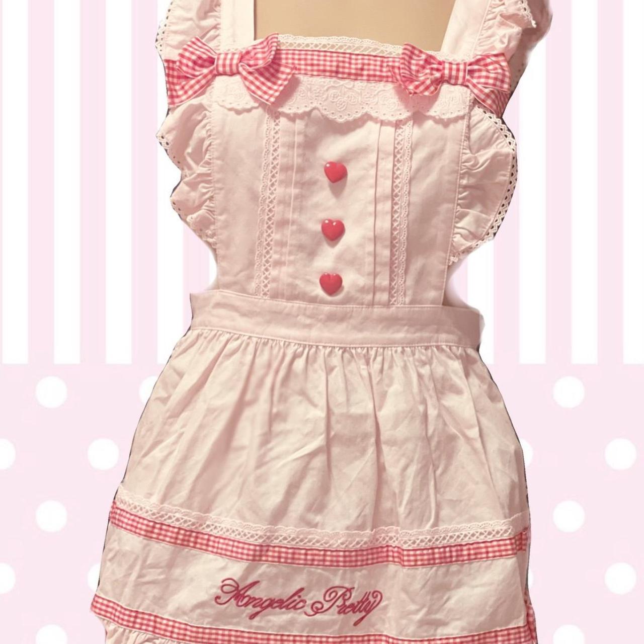 angelic pretty pink and red apron! #angelicpretty... | Depop
