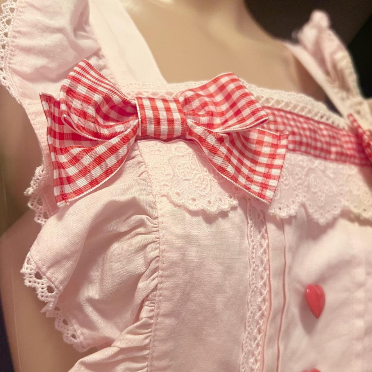 angelic pretty pink and red apron! #angelicpretty... | Depop