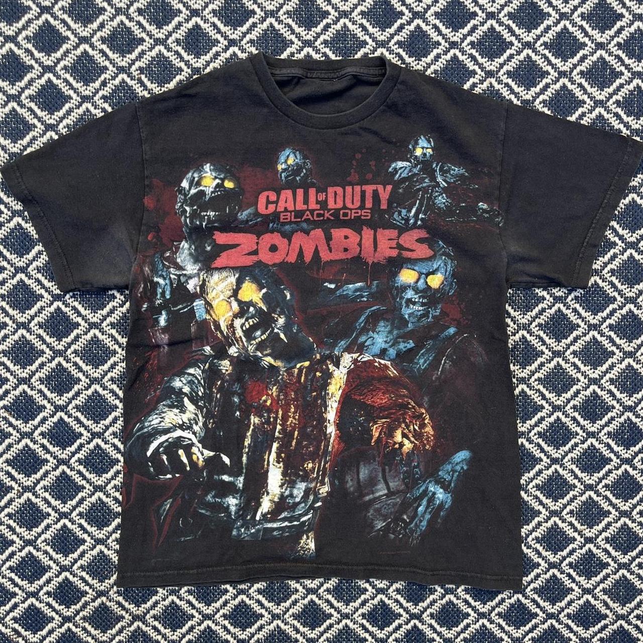 Y2K Call Of Duty Zombies Video Game Promo T-Shirt... - Depop
