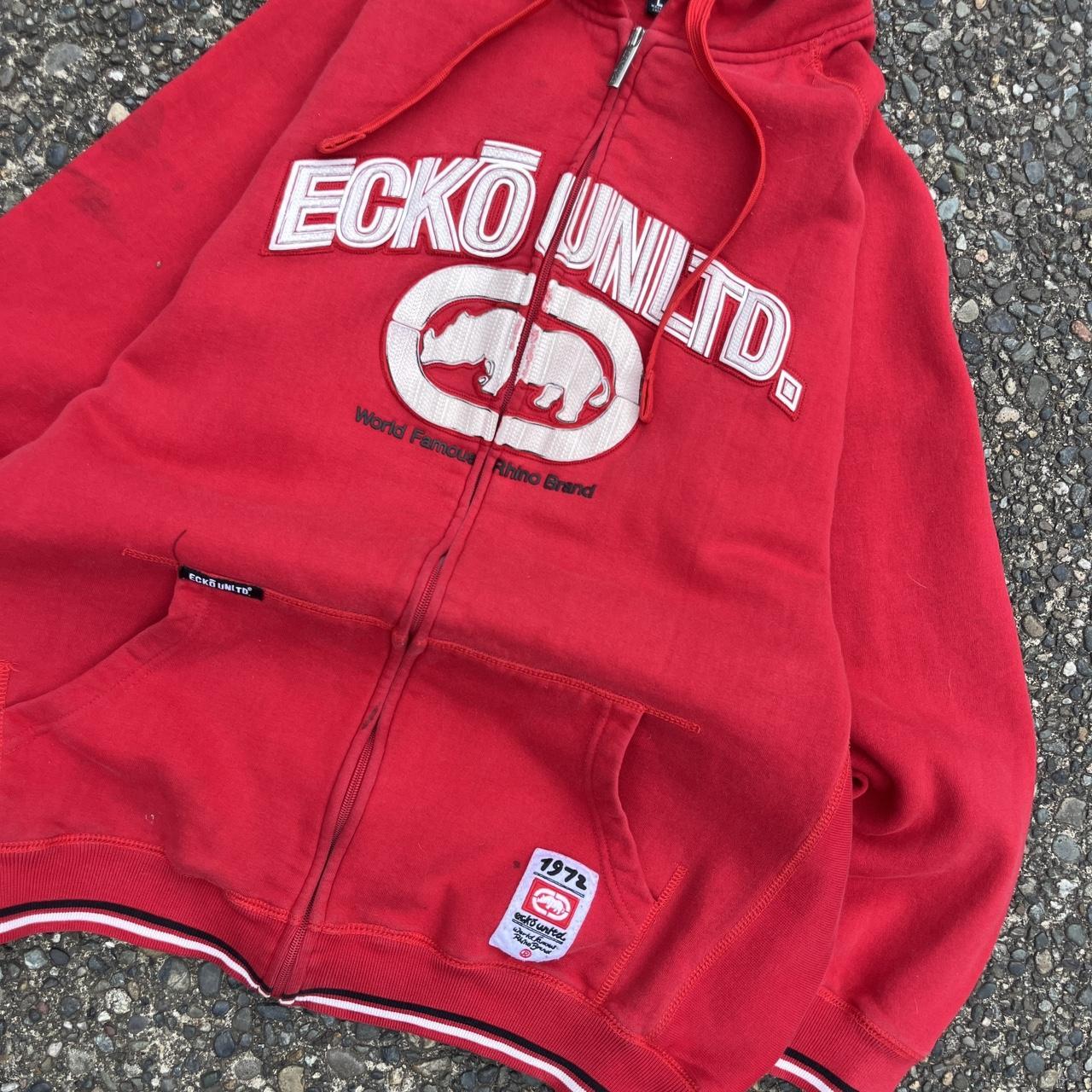 Vintage Y2K Ecko Unltd. Zip-Up Hoodie -Size... - Depop