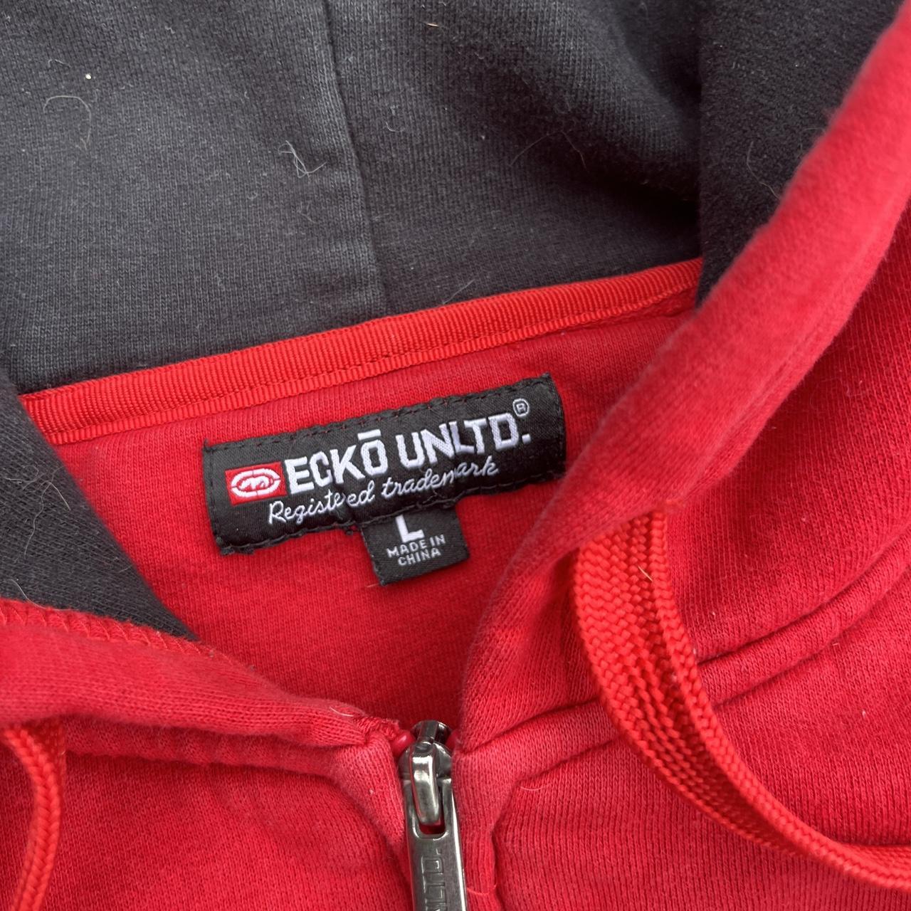 Vintage Y2K Ecko Unltd. Zip-Up Hoodie -Size... - Depop
