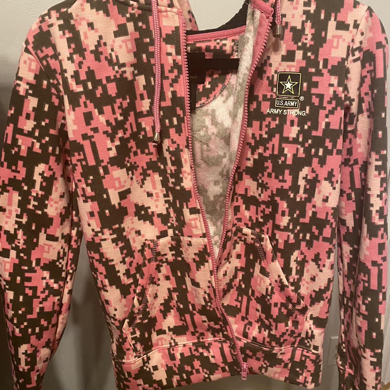 U.S. army pink digital camo hoodie. I never wore it,... - Depop