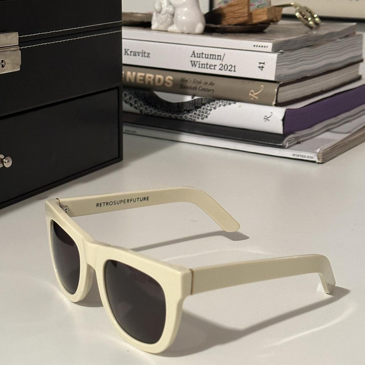 Retrosuperfuture Women's Cream Sunglasses | Depop