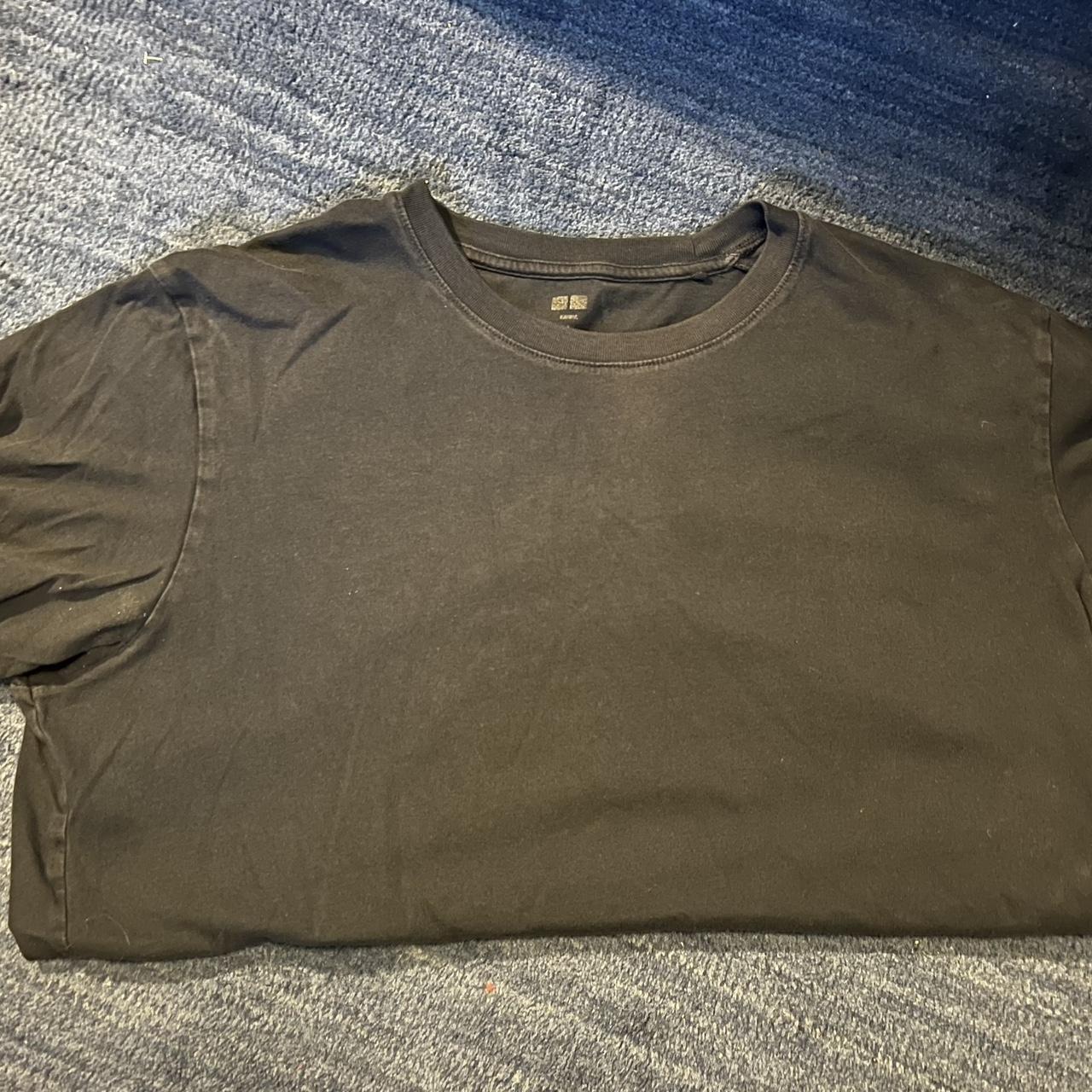 Uniqlo Basic Navy Blue T-shirt -Great basic, good... - Depop