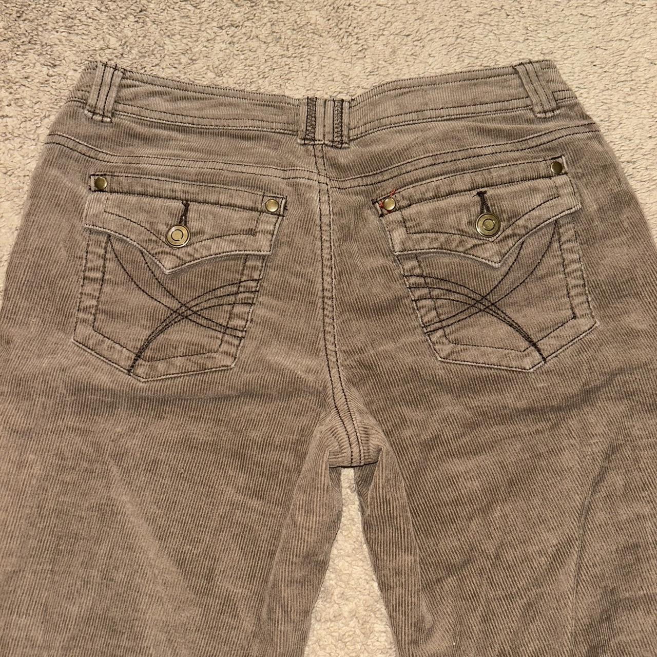 Low Rise Brown Flared Corduroy Pants... - Depop