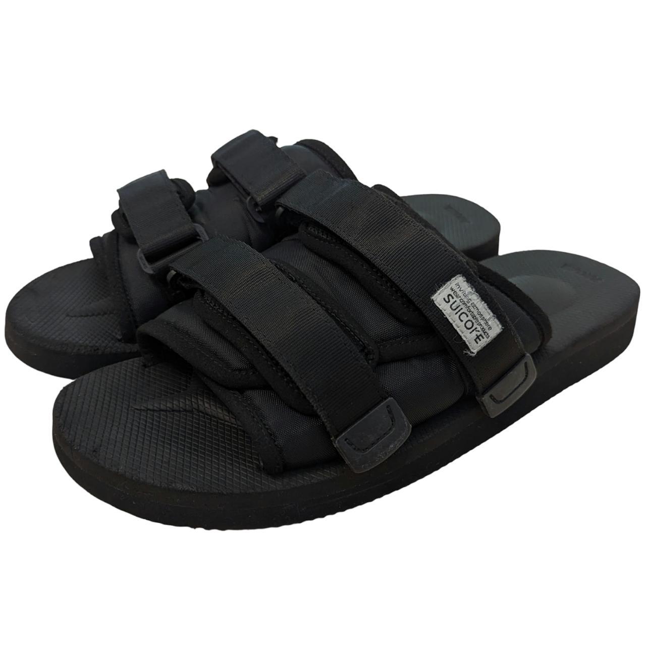 Suicoke Men's Black Slides | Depop