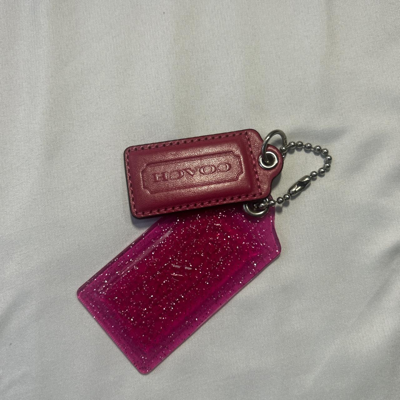 Pink coach bag tag Pink X2 - Depop