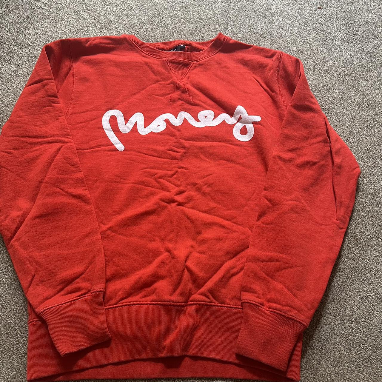 Money crew neck sweatshirt. Size Medium. Red. Money... - Depop