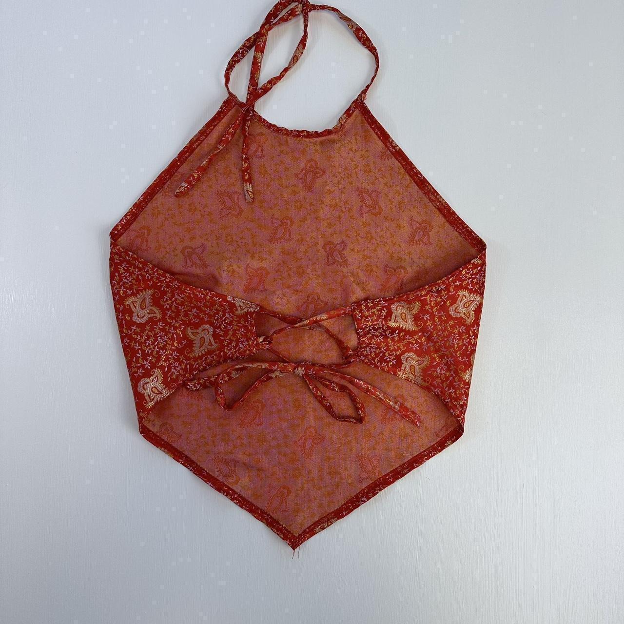 Vintage backless halterneck top 90’s Topshop red... | Depop