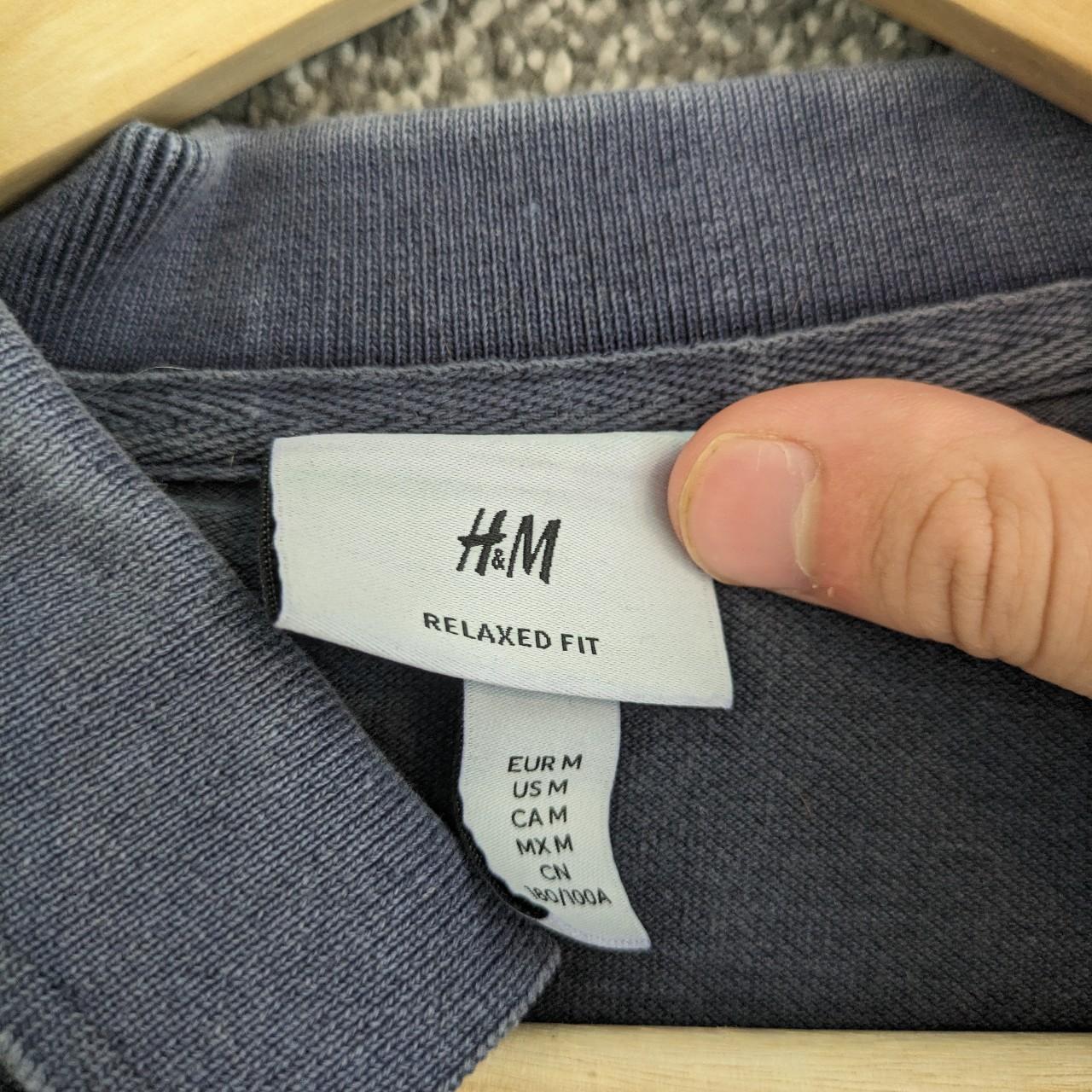 H&M navy blue polo shirt. Medium mens - Depop