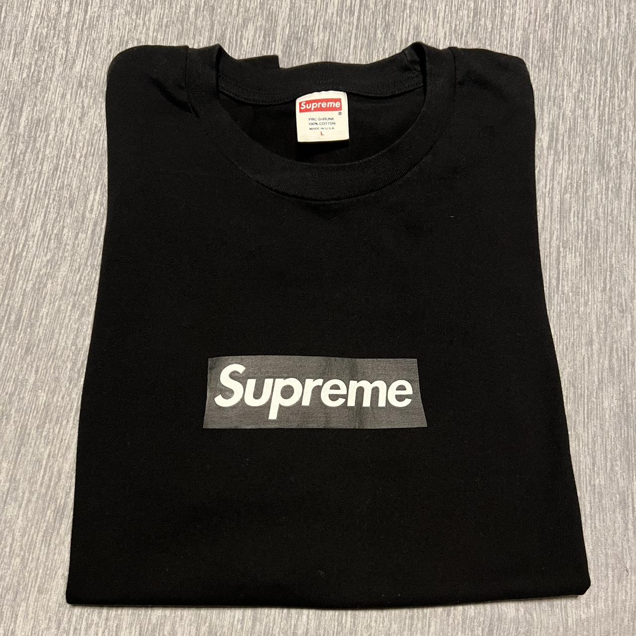Supreme box logo tee black Size L... | Depop