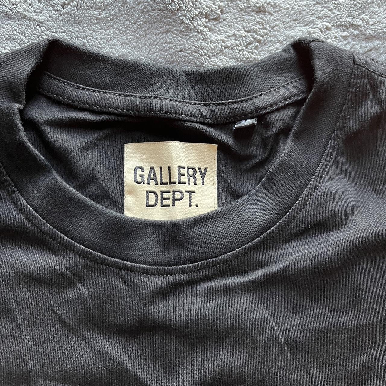 Black and Red GALLERY DEPT Hollywood T-shirt Size:... - Depop