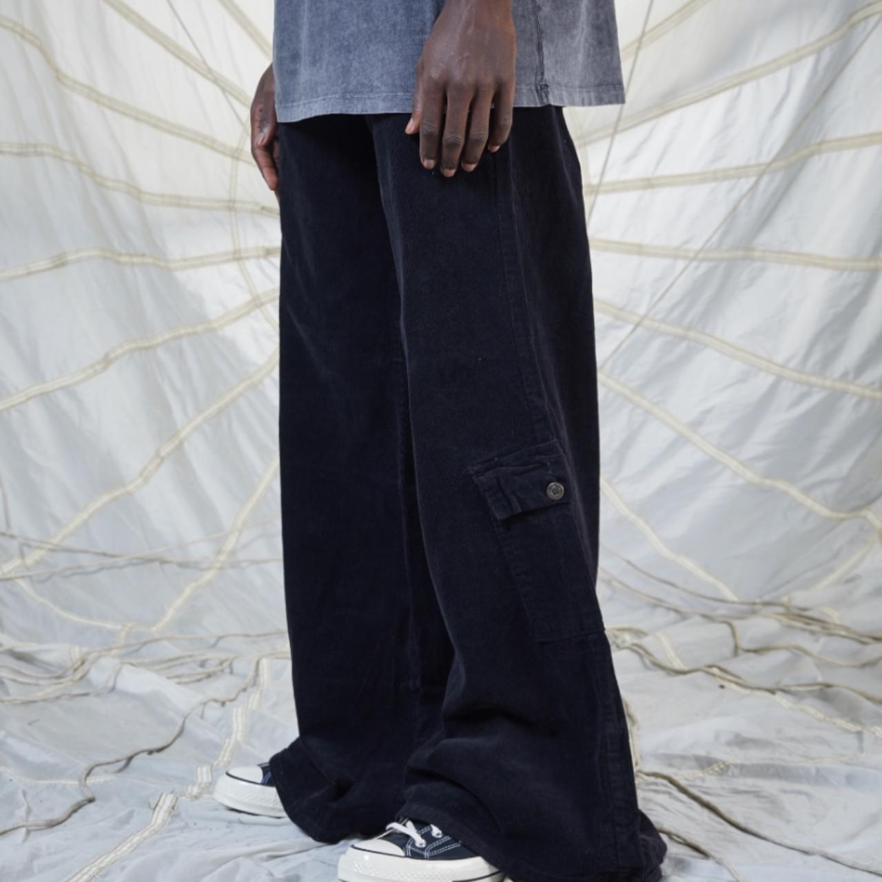 Criminal Damage Black Flared Corduroy Trousers New... - Depop