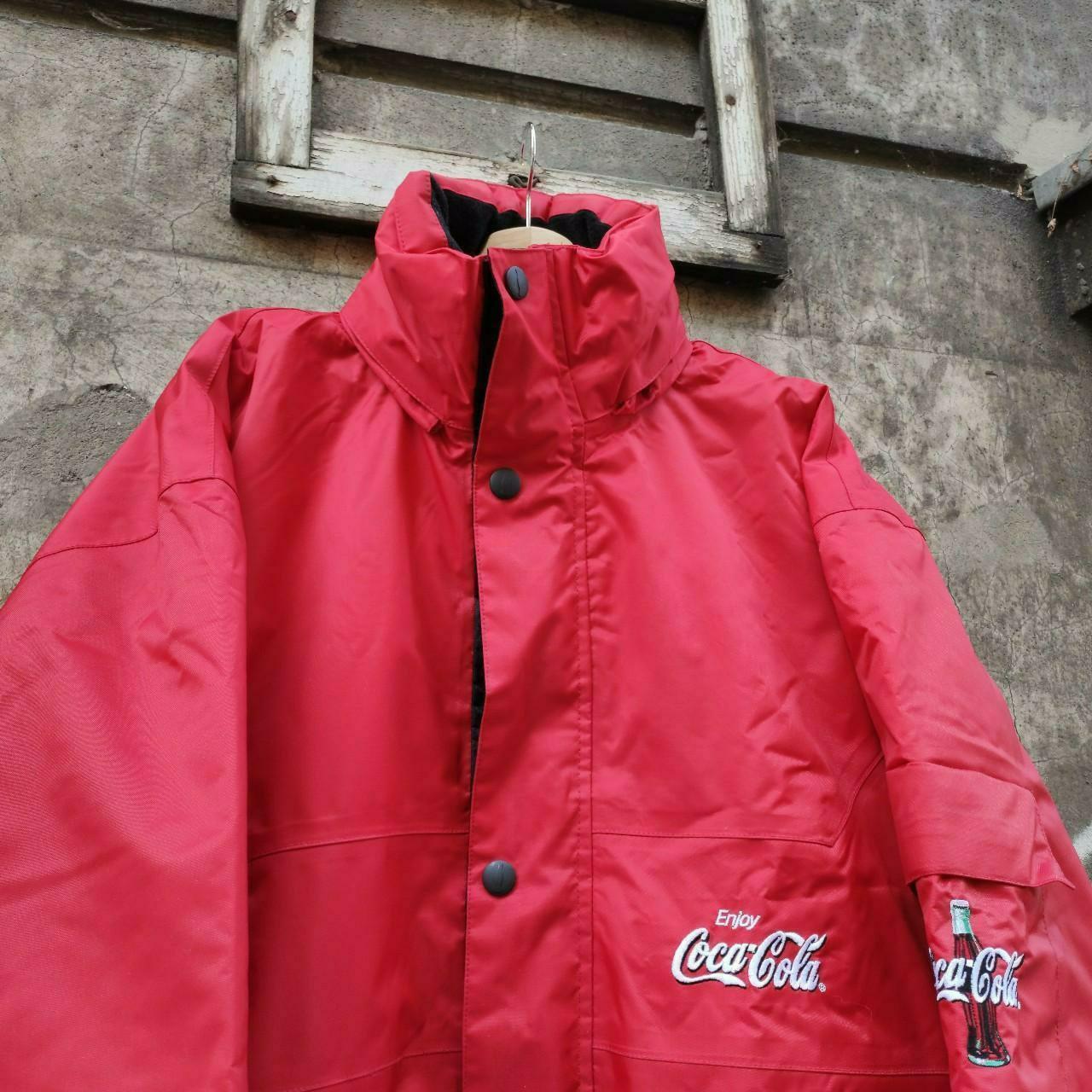 Coca-Cola Men's Red Coat | Depop
