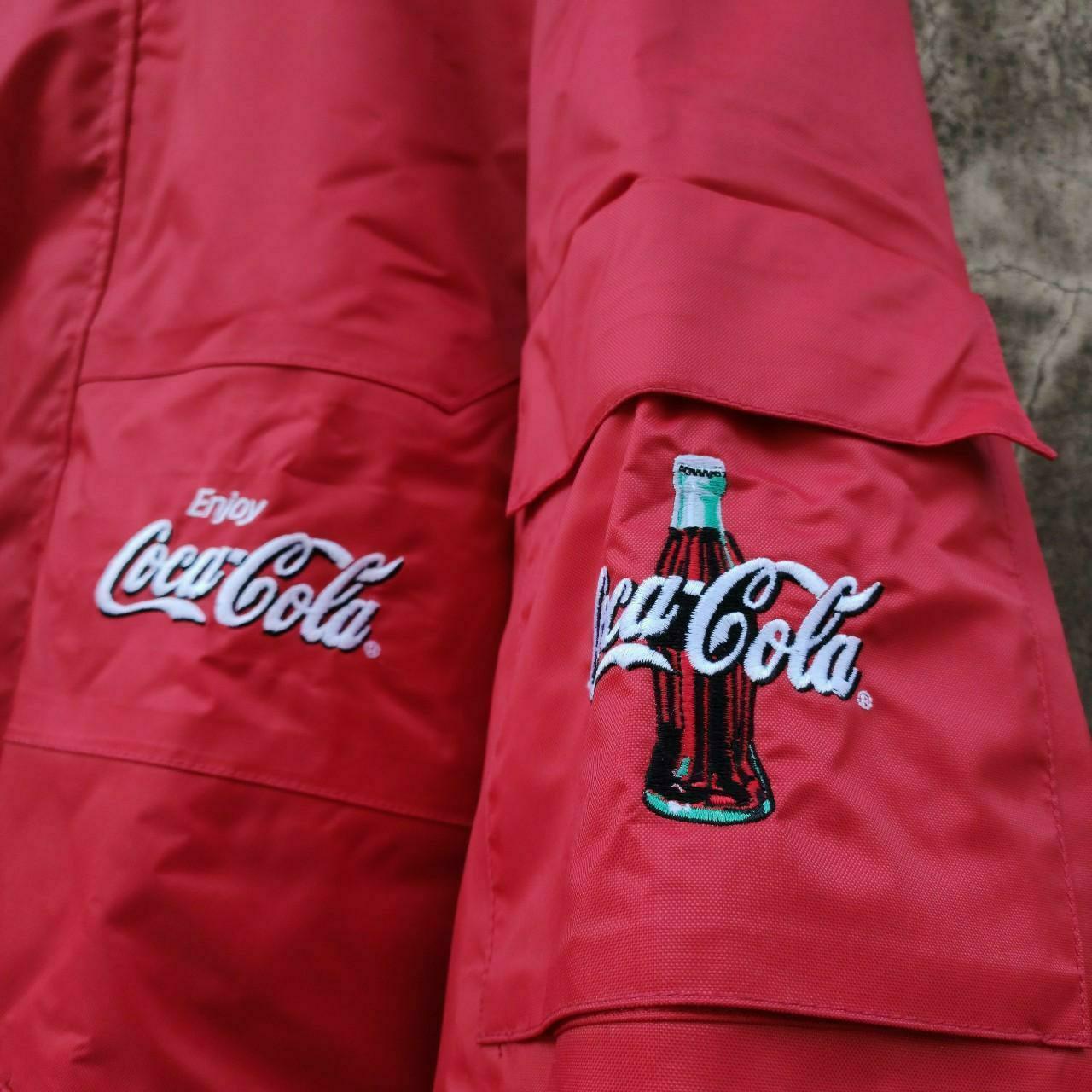 Coca-Cola Men's Red Coat | Depop