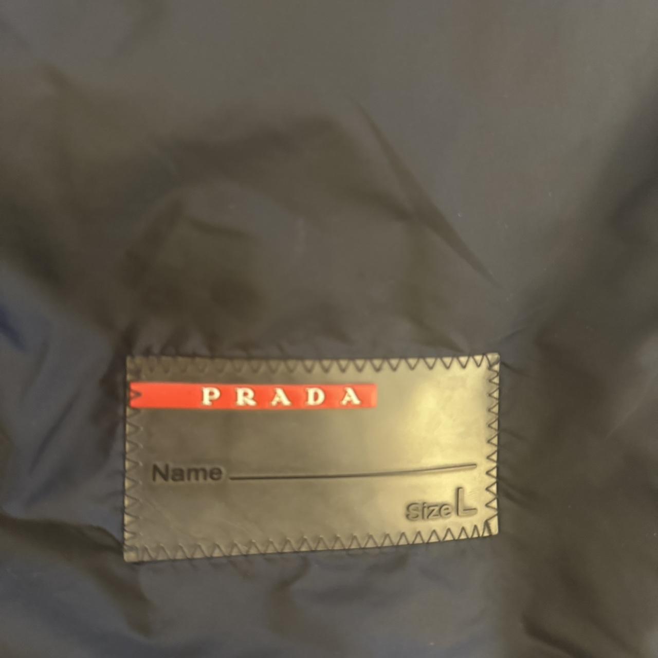 Prada Milano Padded Windbreaker Jacket Dark Blue... - Depop