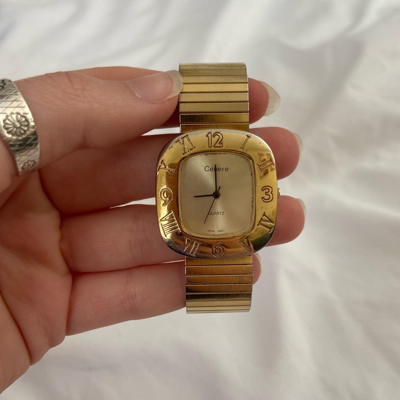 Vintage Women’s Gold Funky Oversized Chunky Rounded... - Depop