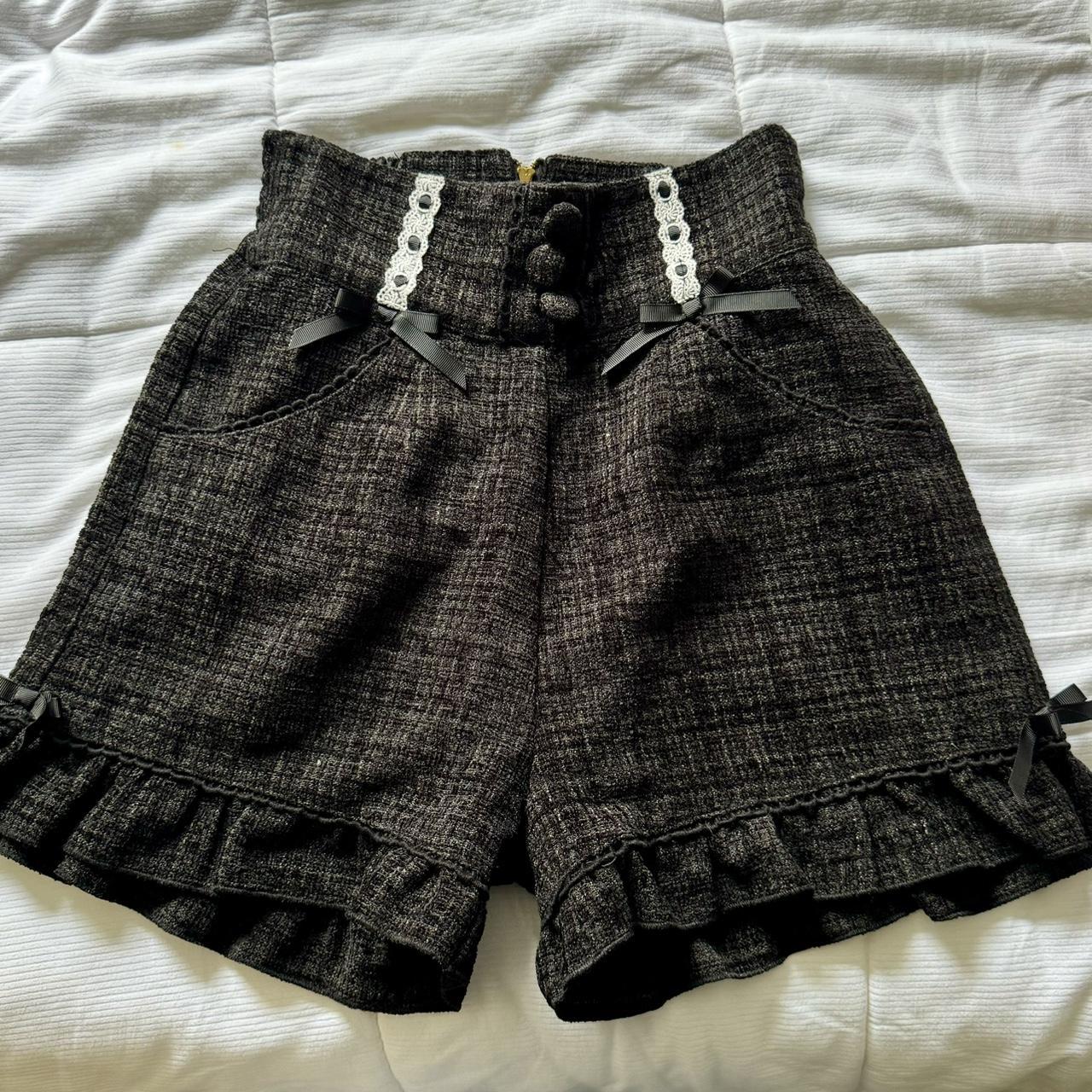 liz lisa bloomer shorts - button & lace details -... - Depop