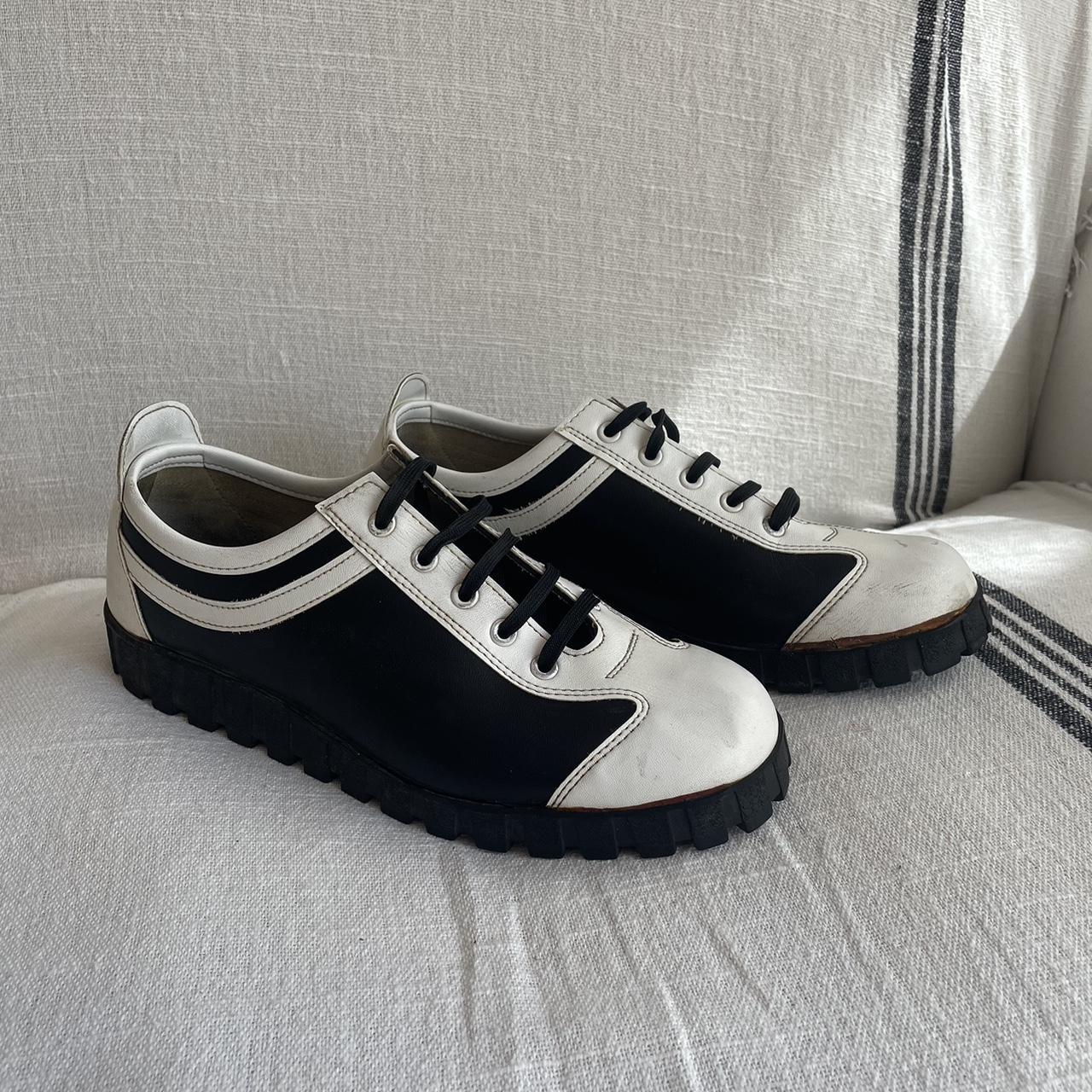 VINTAGE chunky bowling shoes Loafer / creeper style... - Depop