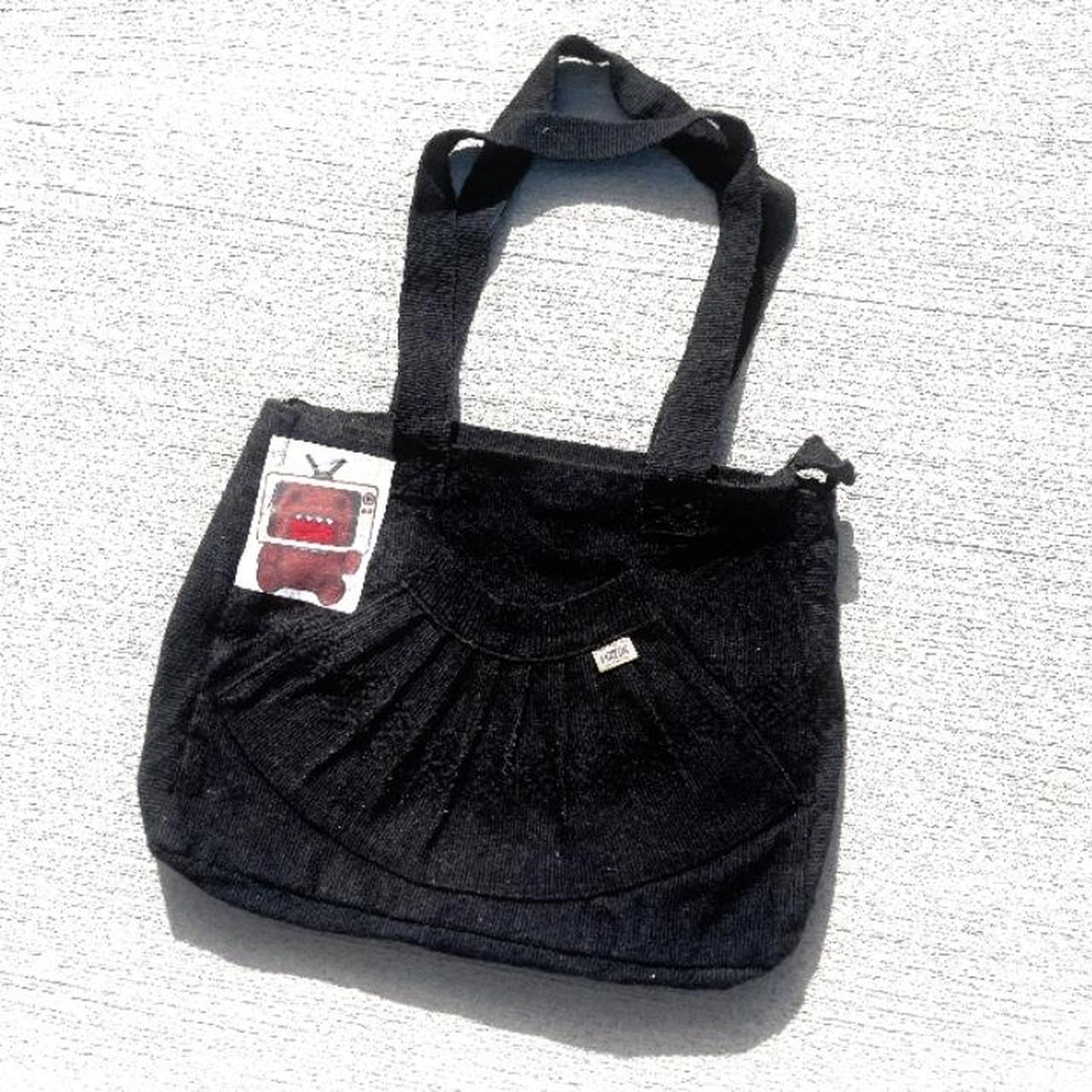 domo bag ☆ black corduroy bag with domo prints... - Depop