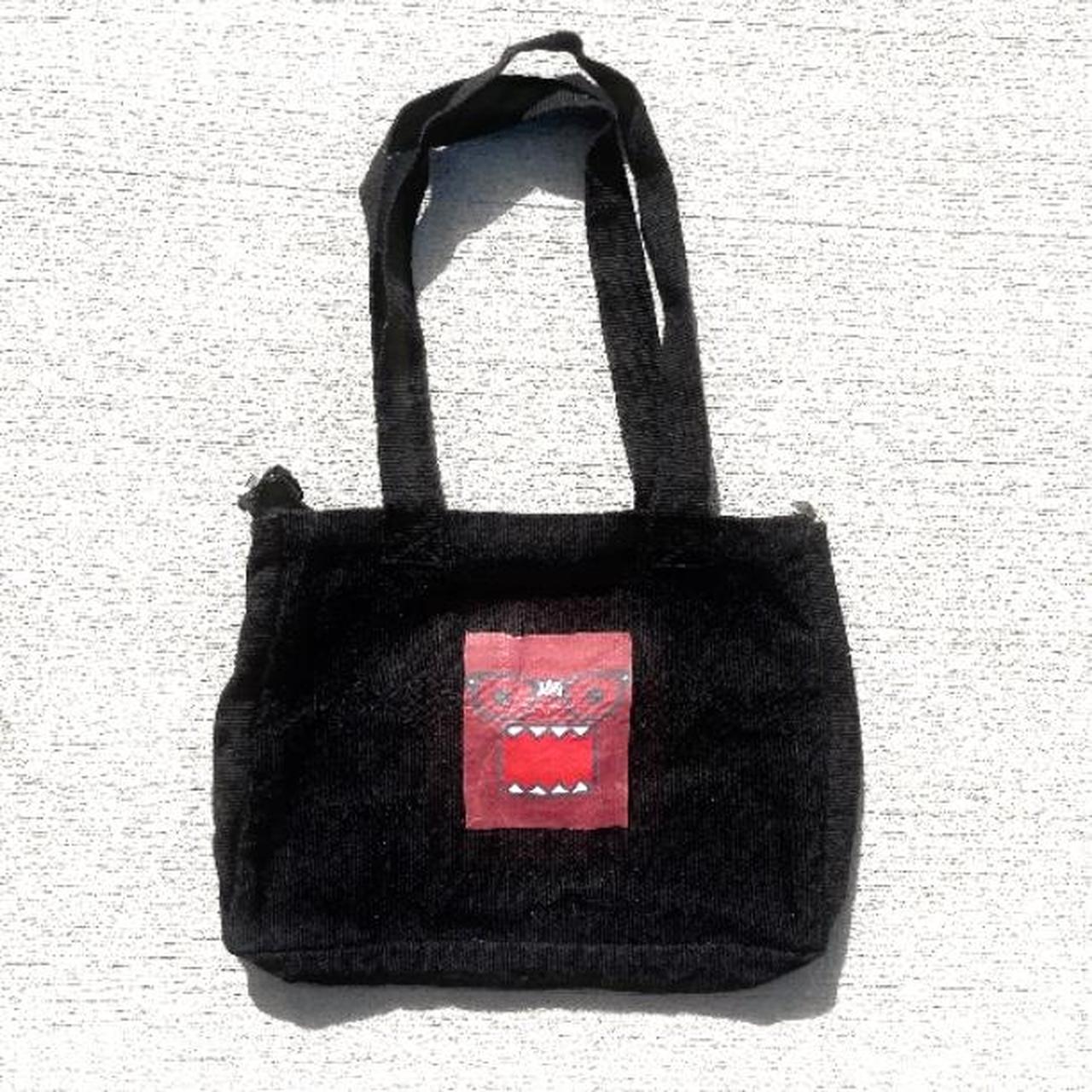 domo bag ☆ black corduroy bag with domo prints... - Depop