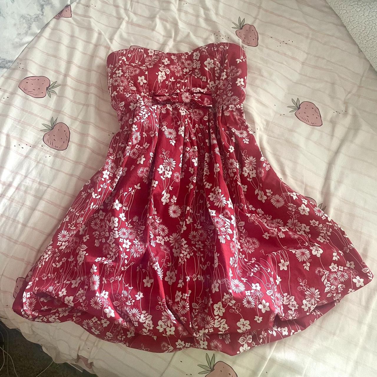 ♧︎ ruby rox vintage floral red dress ♧︎ size 7 and... - Depop