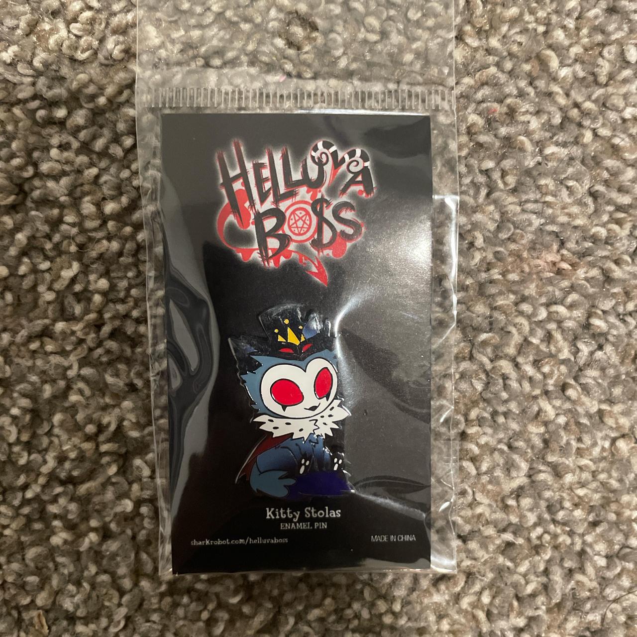 Brand new Kitty Stolas pin ! hellova boss - Depop