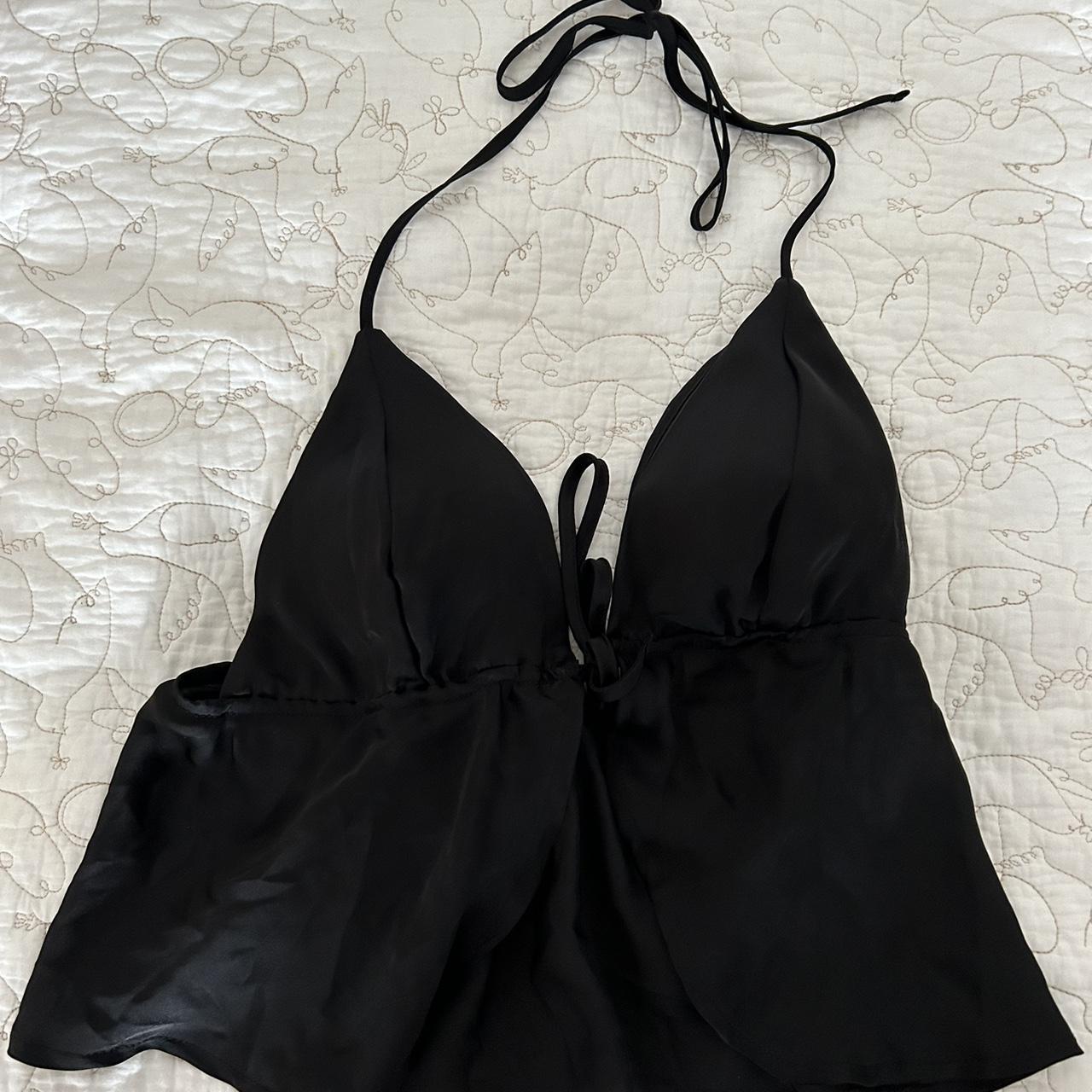 Garage Halter top, padded and open back 100%... - Depop