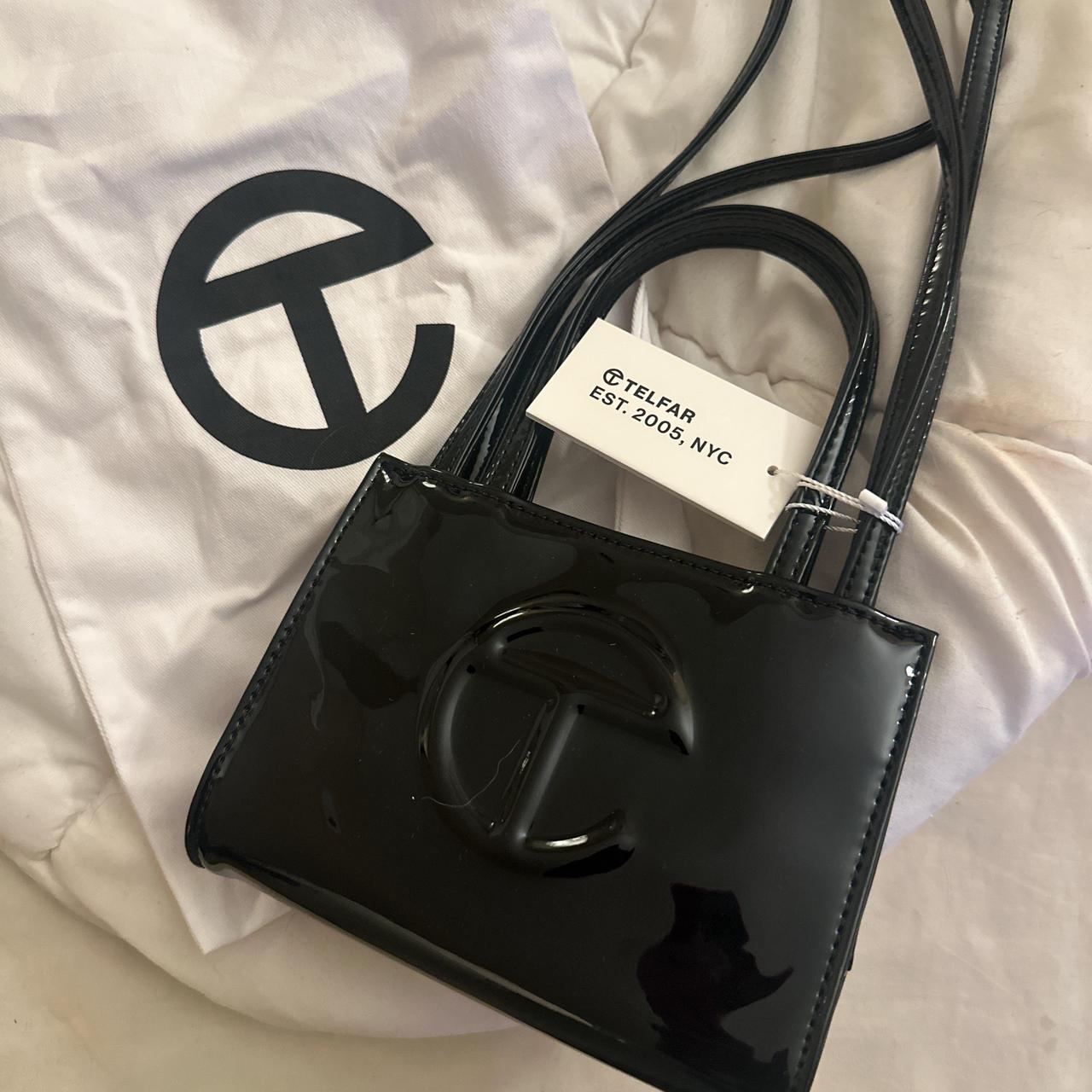 UNUSED black Telfar mini shopping bag - Depop