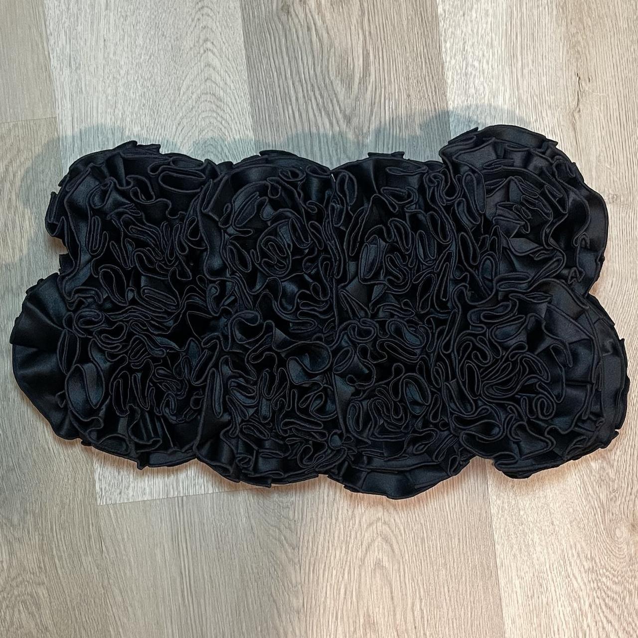 Fanci Club Black Hand Embroidered Rose Mini... - Depop