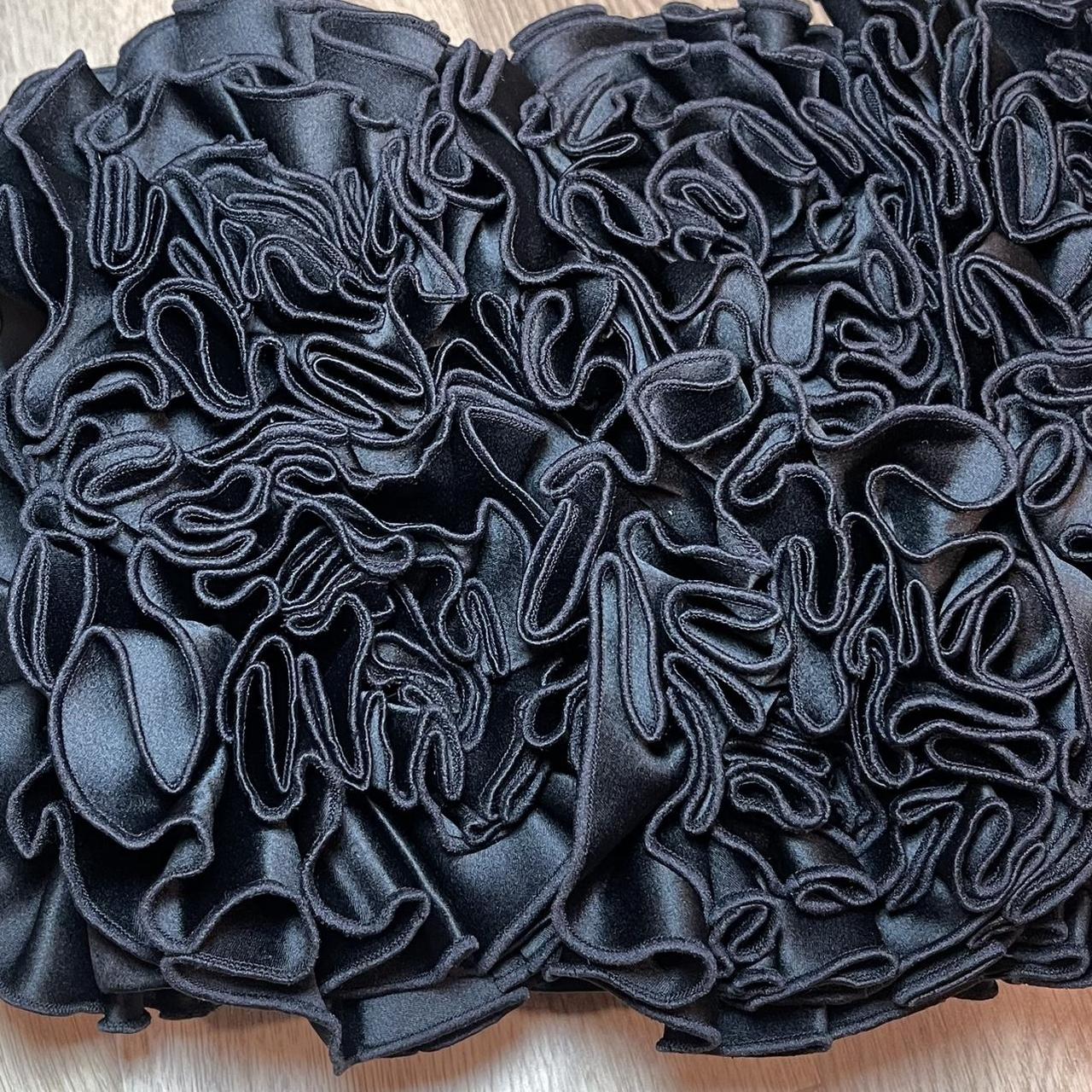 Fanci Club Black Hand Embroidered Rose Mini... - Depop