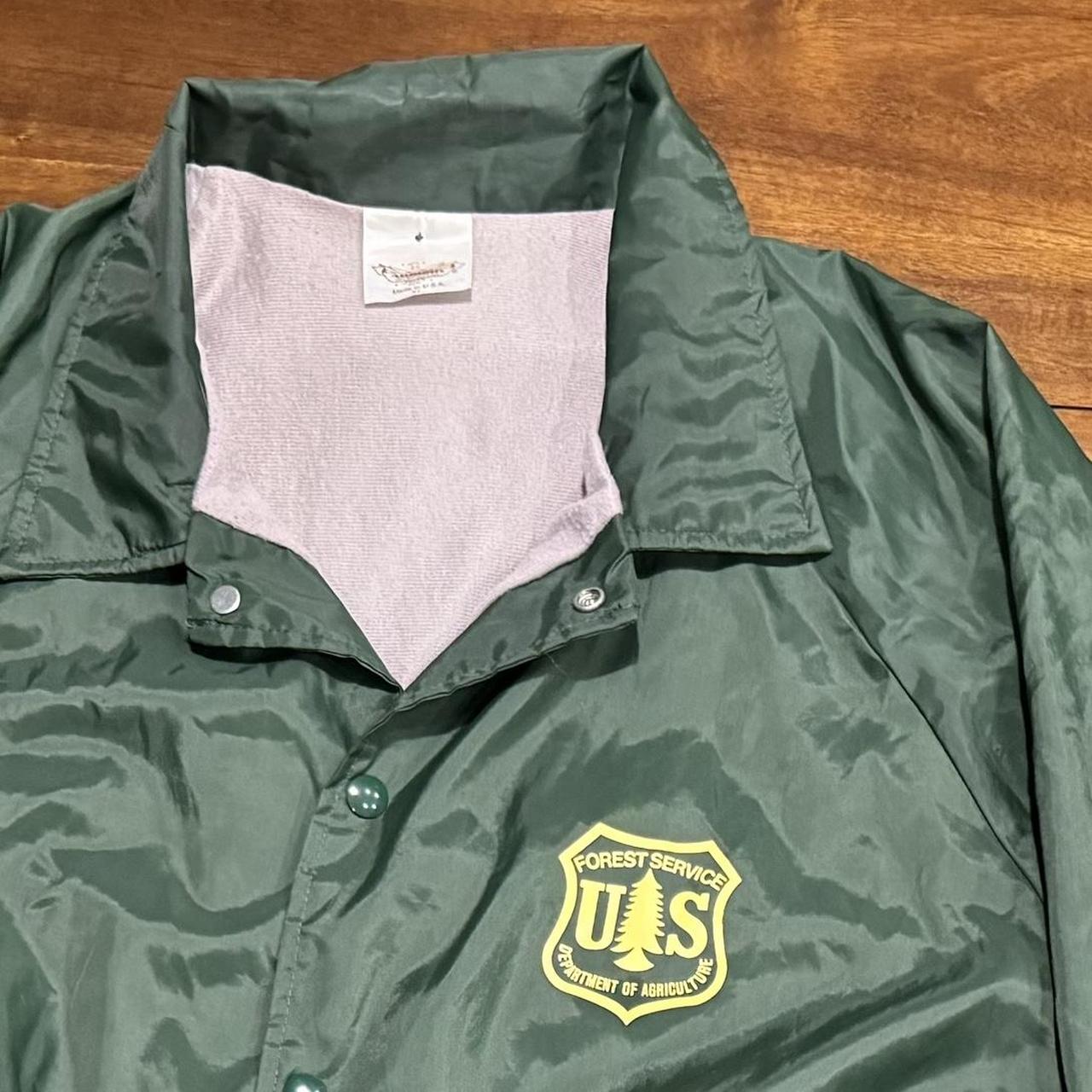 Vintage US Forest Service Green Official Nylon... | Depop