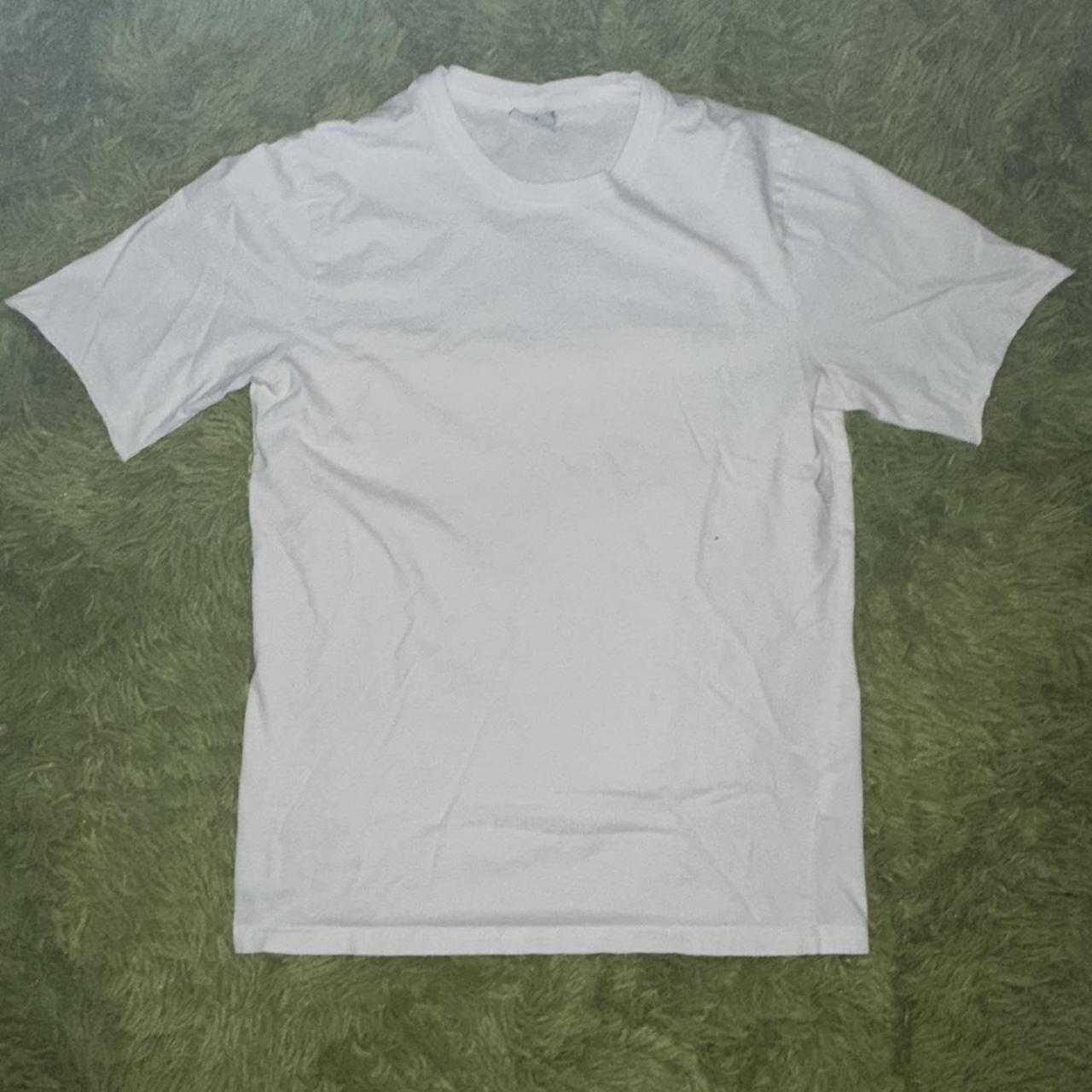 White Blank Tee Size Mens XS but fits like Men’s... - Depop