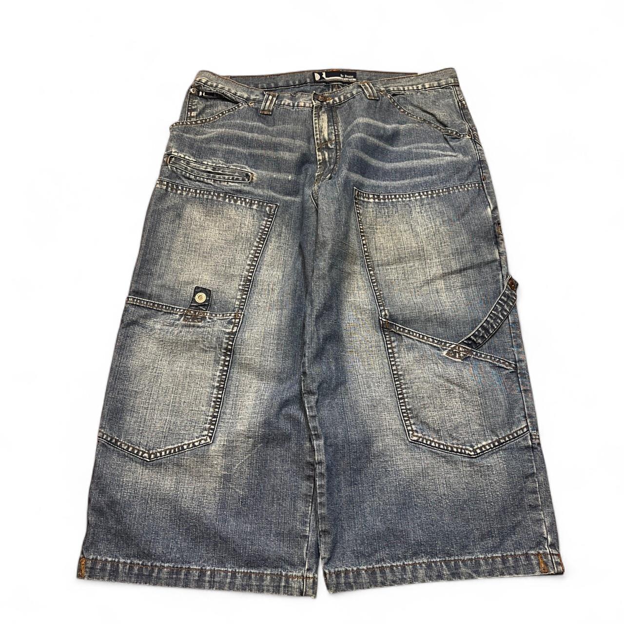 Jnco type Wide Leg Long Jean Shorts Perfect Fit... | Depop