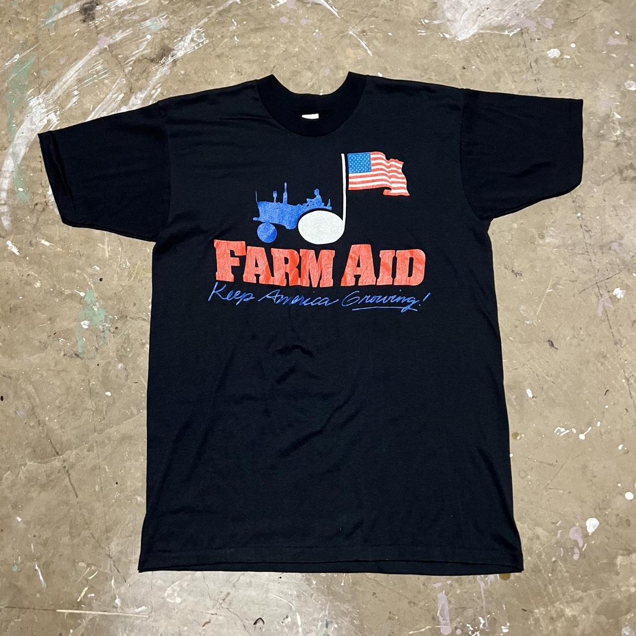 Vintage Farm Aid 1985 “concert of America” band... - Depop
