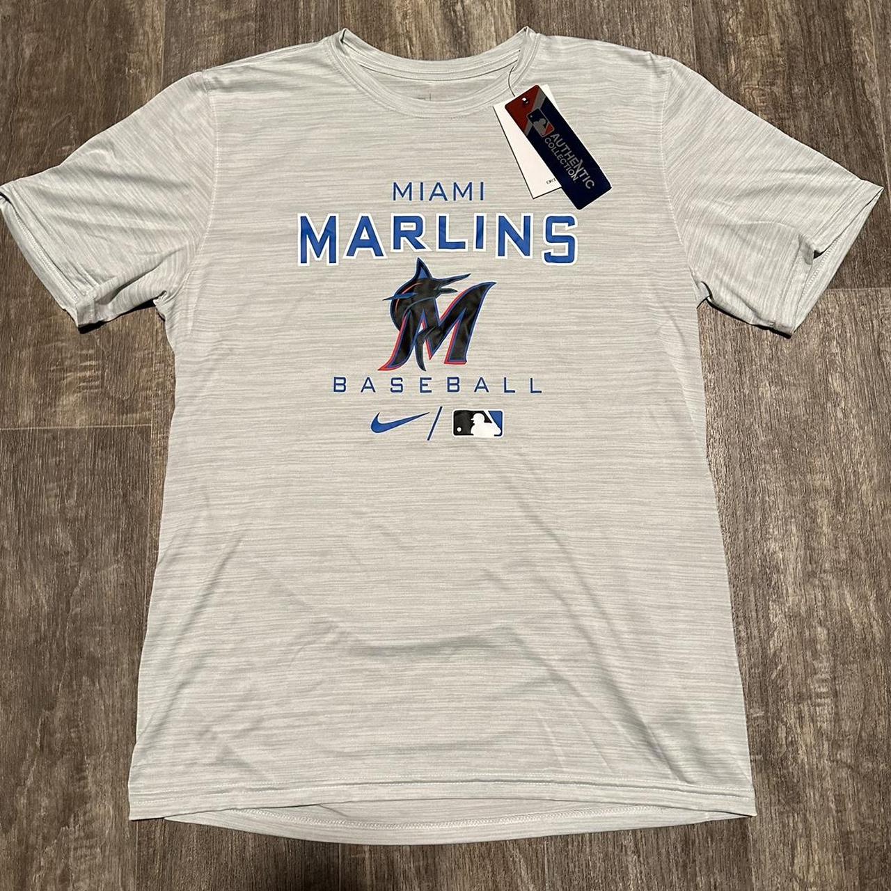 Nike Miami Marlins t-shirt Brand - Nike Fit - True... - Depop