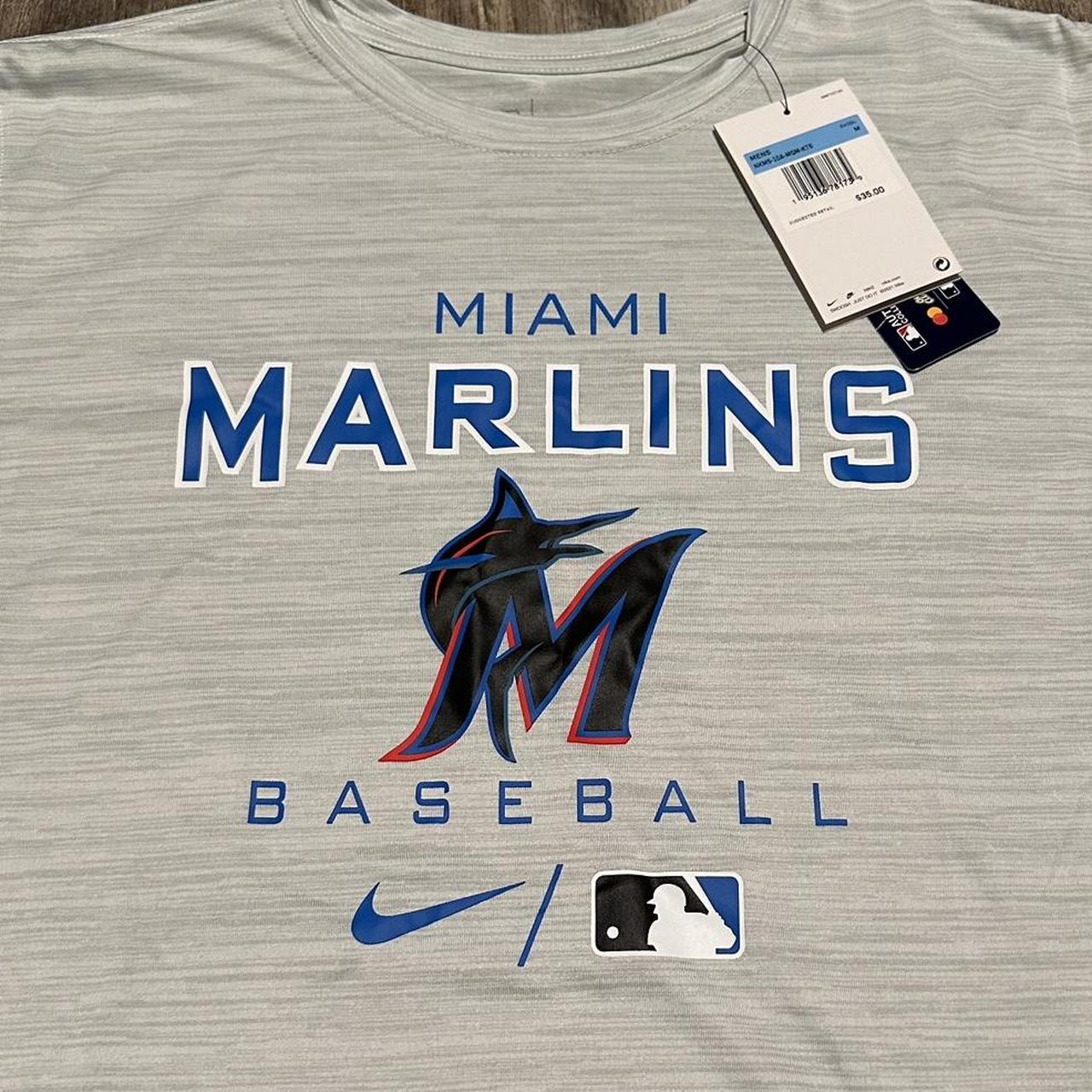 Nike Miami Marlins t-shirt Brand - Nike Fit - True... - Depop