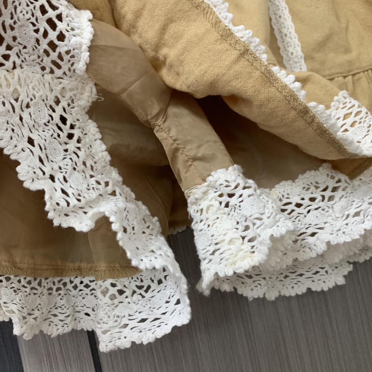 cute tan ruffley layered Liz Lisa sukapan cullotes... - Depop