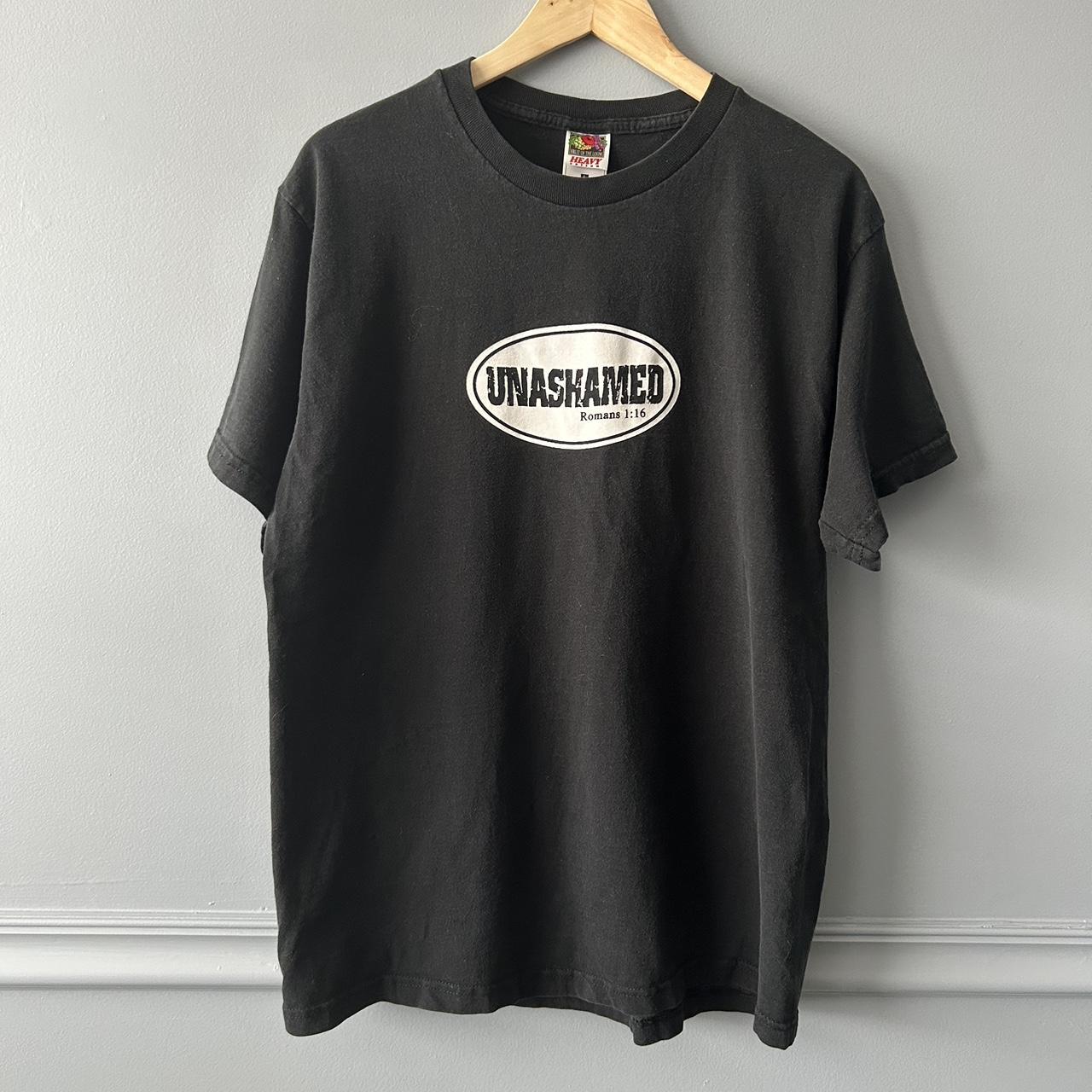 Y2K Bible Verse Tee Men's Size - Large Romans 1:16... - Depop