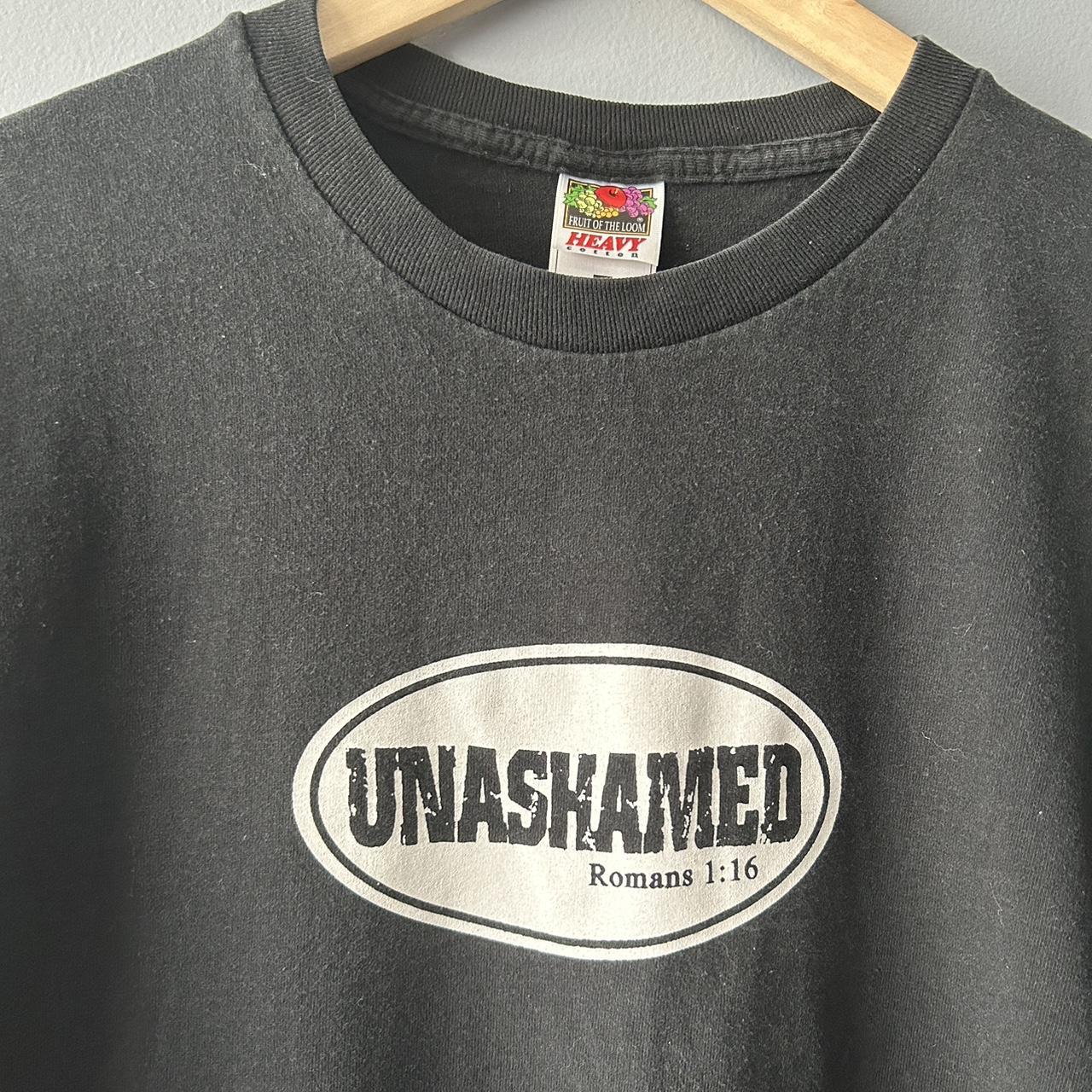 Y2K Bible Verse Tee Men's Size - Large Romans 1:16... - Depop