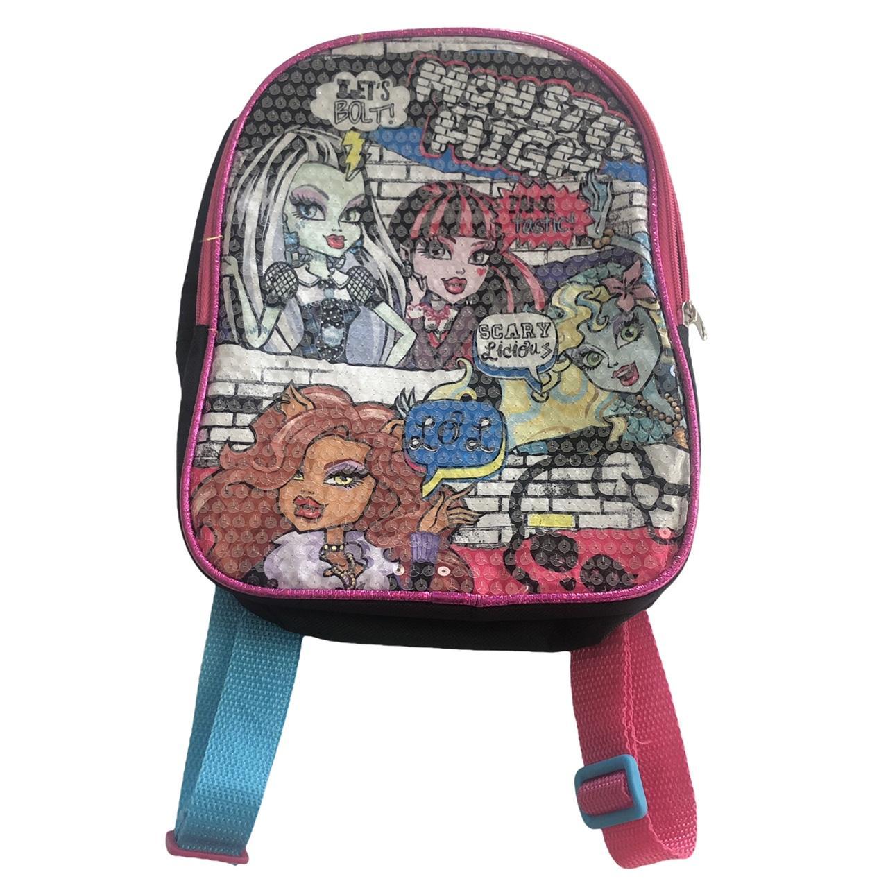 mini monster high sequin backpack! like new... - Depop