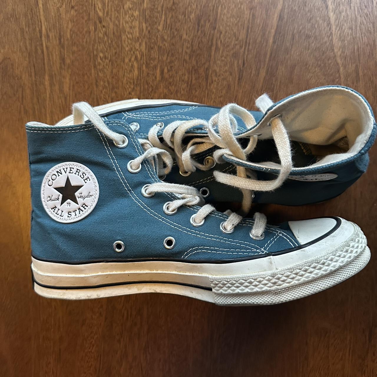 Blue Converse high top trainers #Converse #Sneakers | Depop