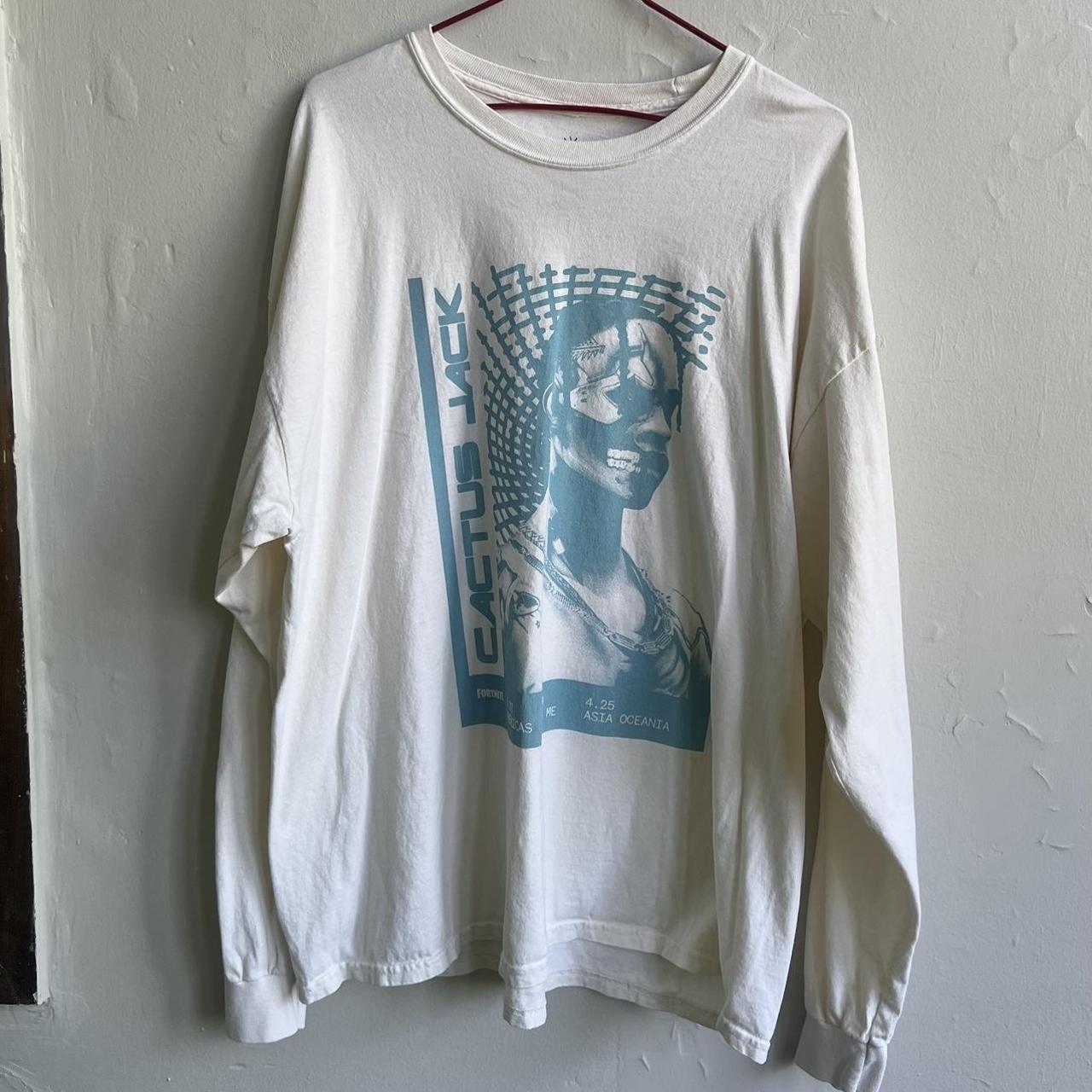 Travis Scott Men's White T-shirt | Depop