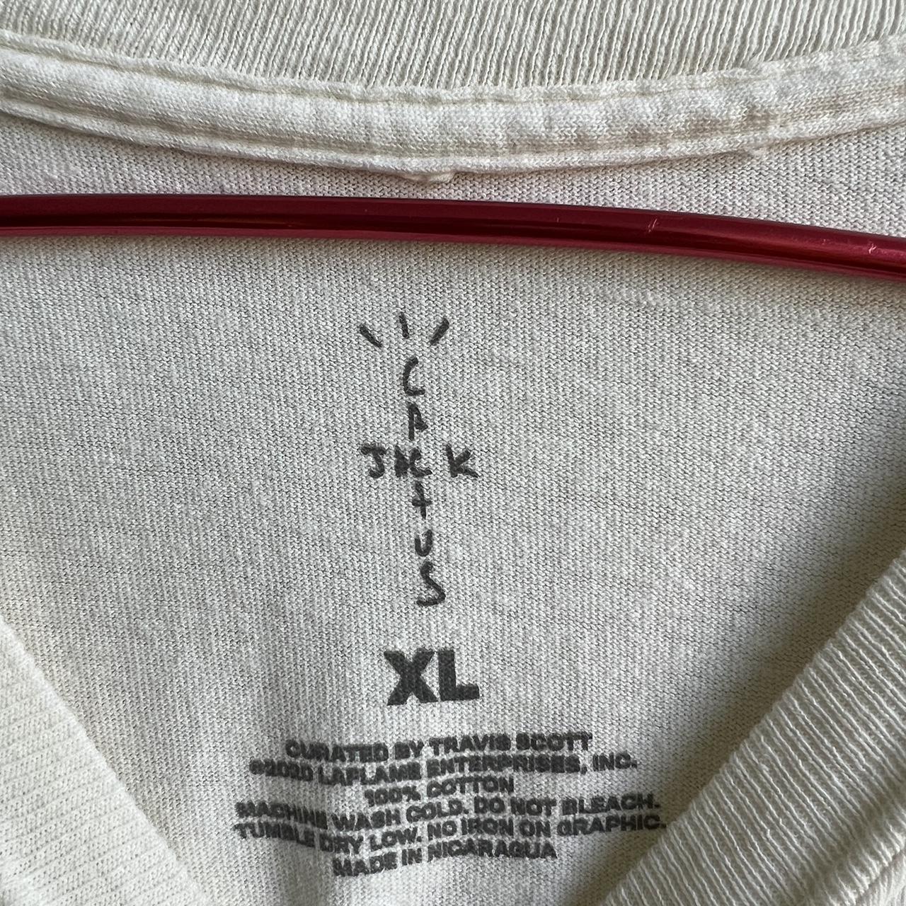 Travis Scott Men's White T-shirt | Depop