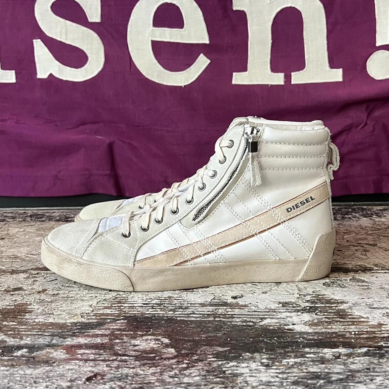2017 Mens Diesel 'D-String' high top leather... - Depop